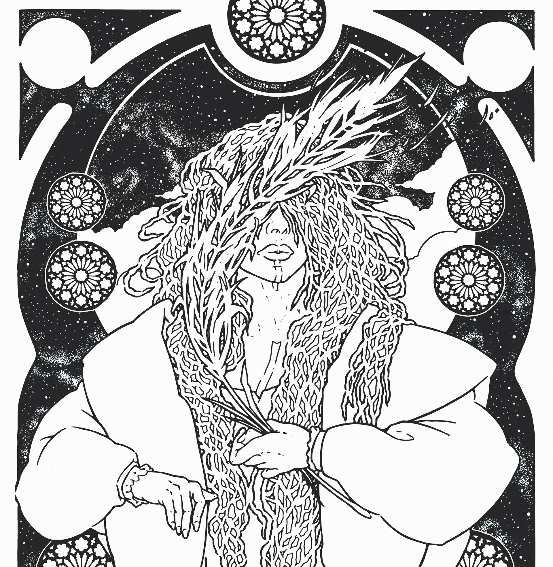 ArtStation - Lady Theros-Inking Process