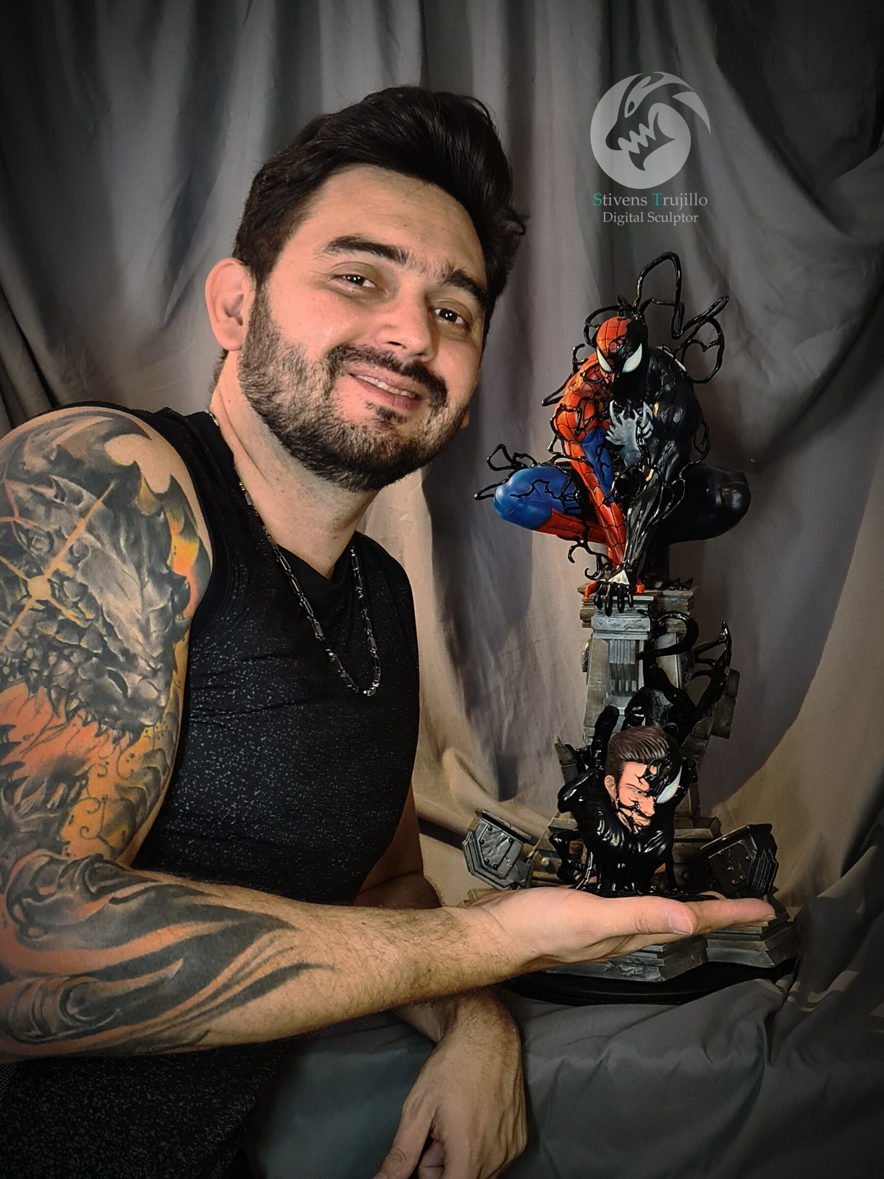 ArtStation - spiderman symbiote transformation statue