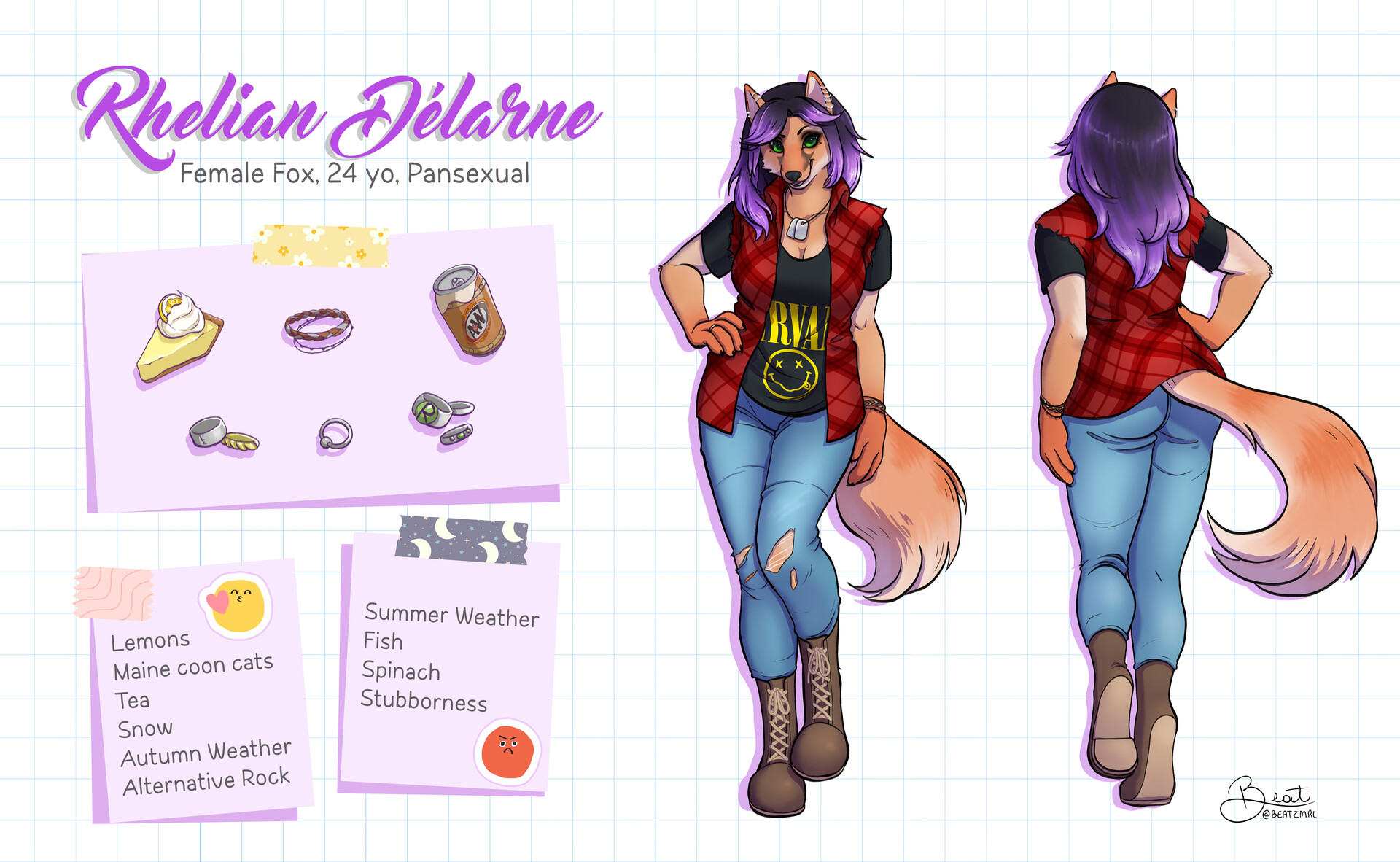 ArtStation - Anthro fox character sheet