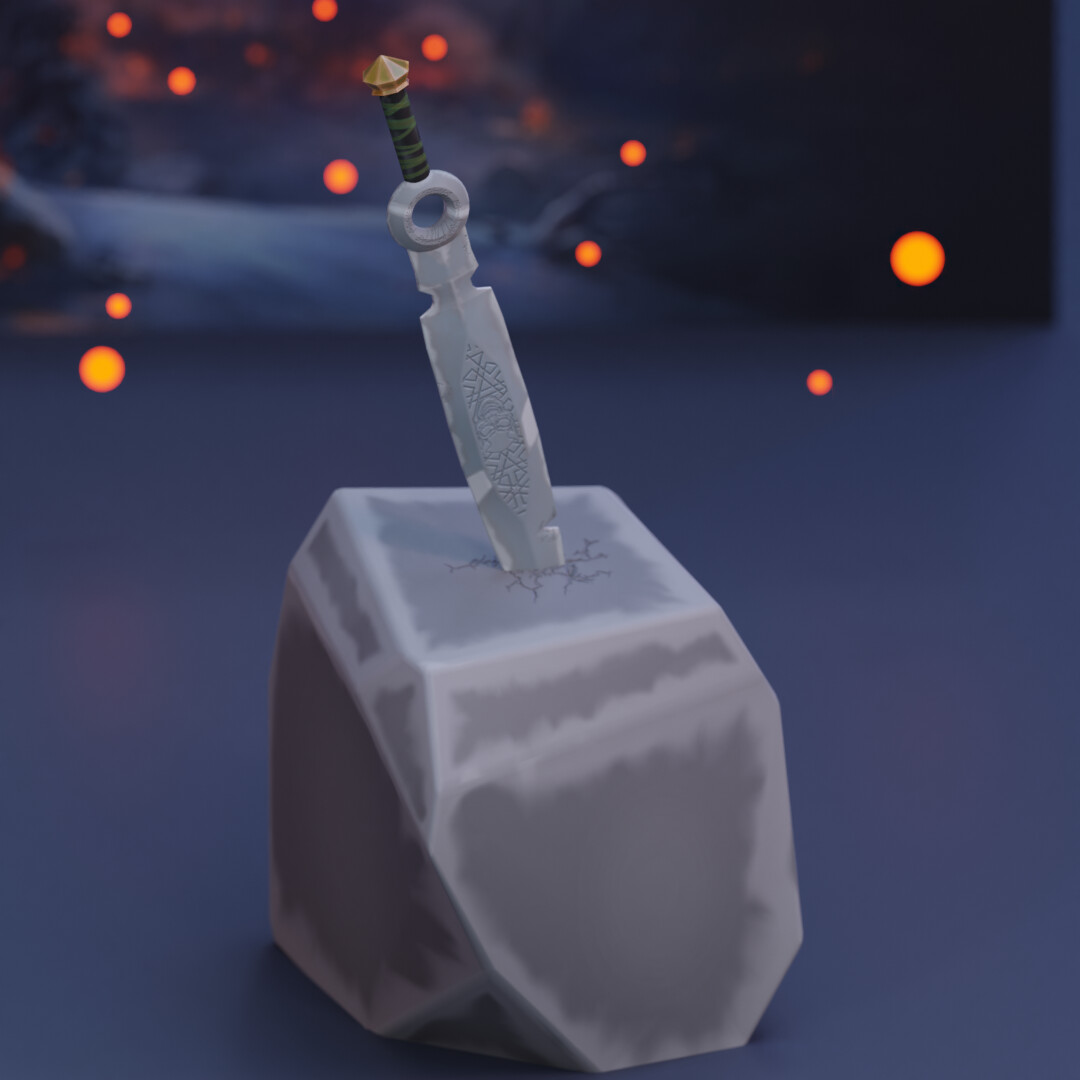 ArtStation - 3D stylized sword