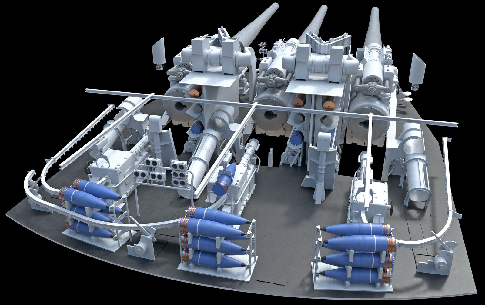 Stefan Dramiński - German naval gun 28 cm SK C/34 in the Drh L C/34 ...