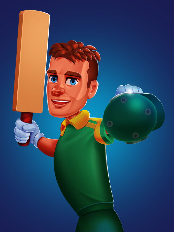 ArtStation - Stylised character design for a cricket game
