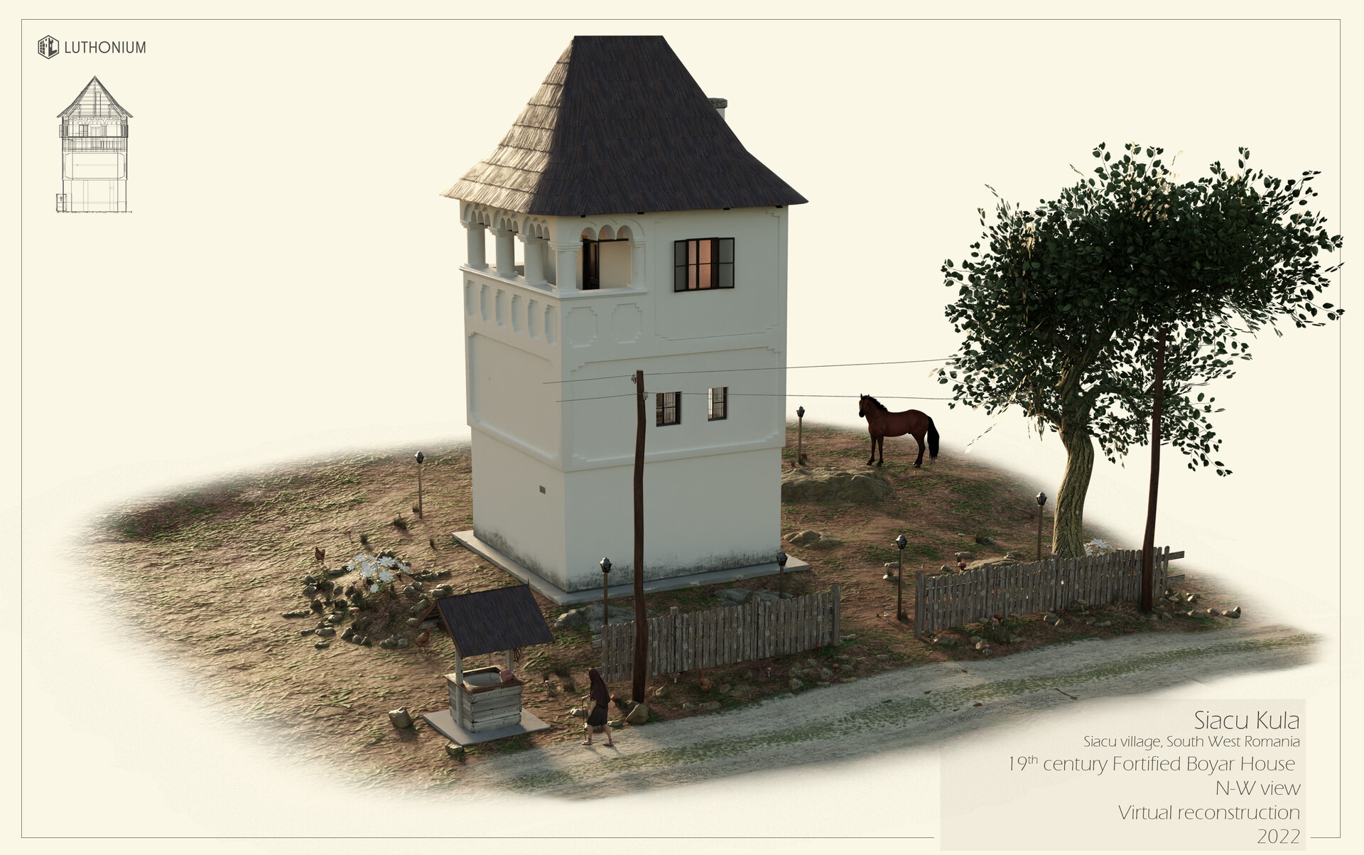 ArtStation - Virtual reconstruction of a 19th century fortified boyar's ...