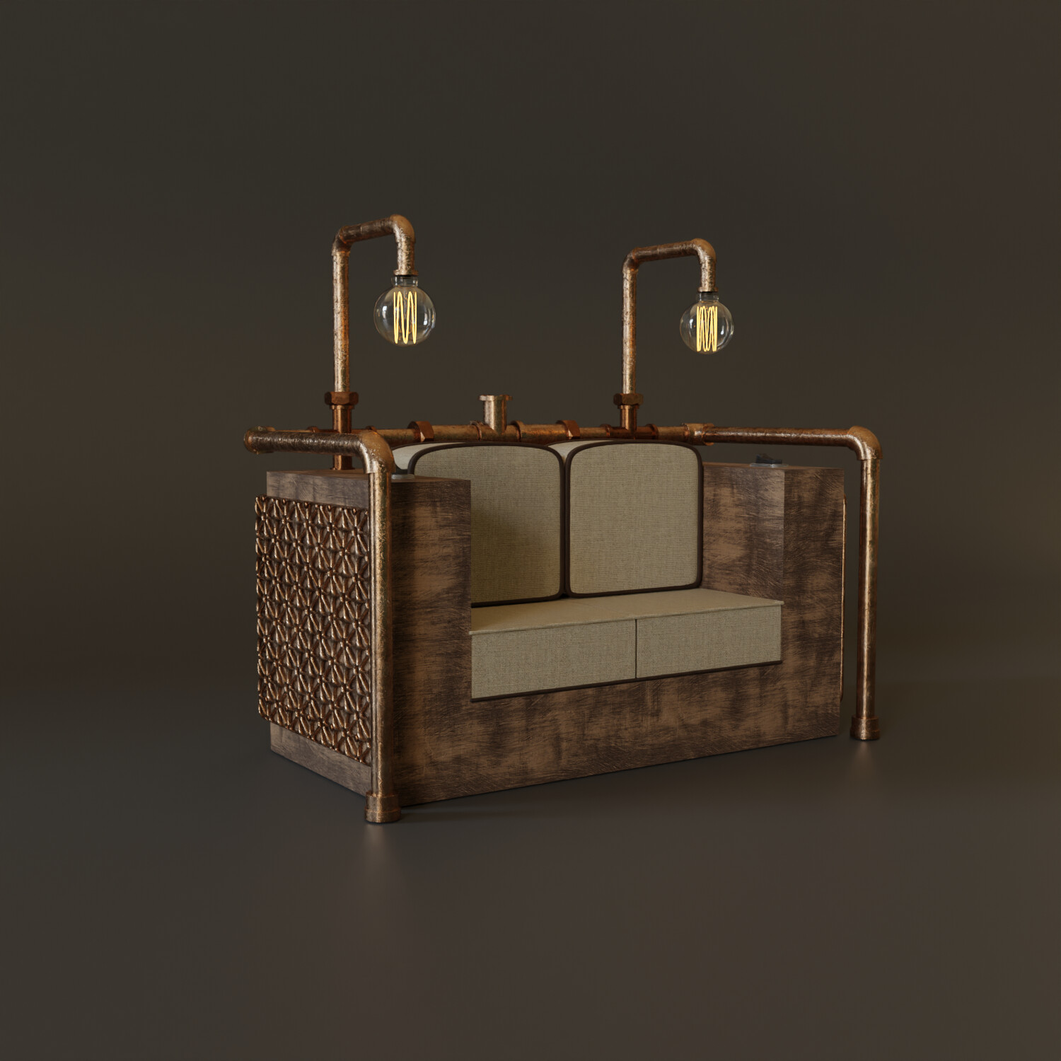 ArtStation - steampunk loft sofa