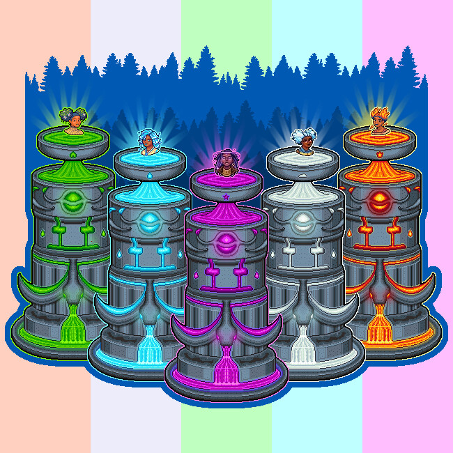 BrunozH - Elemental Totem's PixelArt 2022