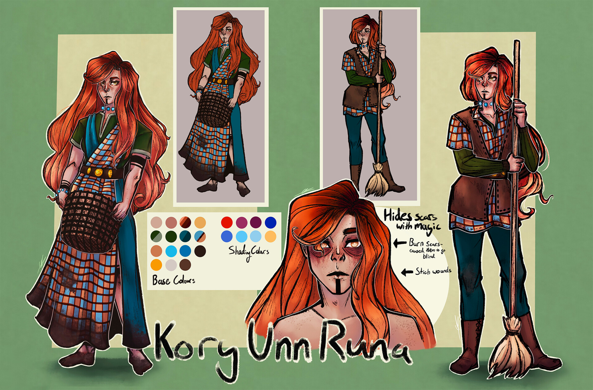 ArtStation - Kory Unn Runa Character Sheet {Gods Reborn}