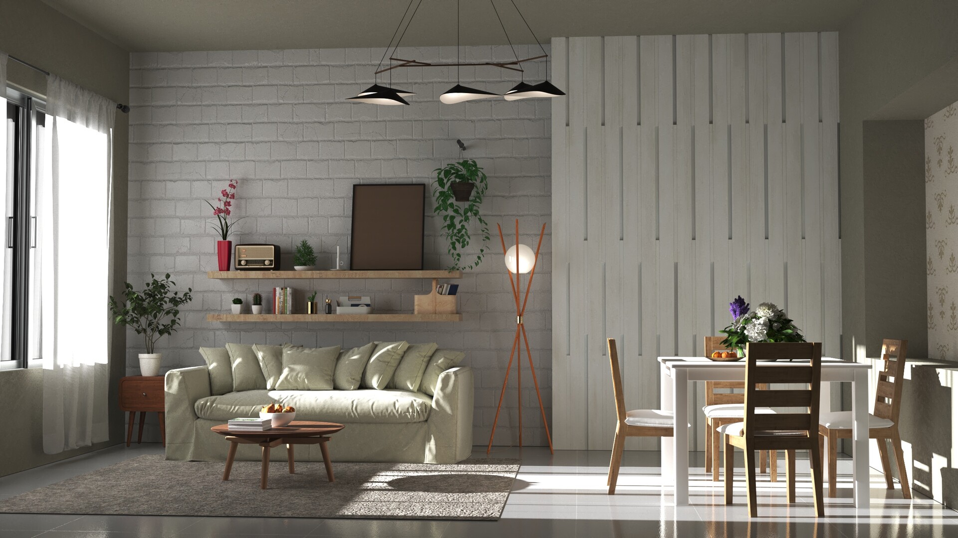 ArtStation - LIVING ROOM STYLIZING