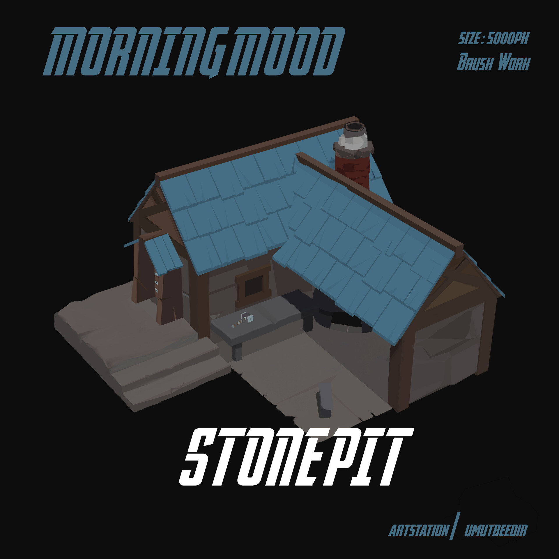 ArtStation - Stone Pit 3D Work Gaming BUild