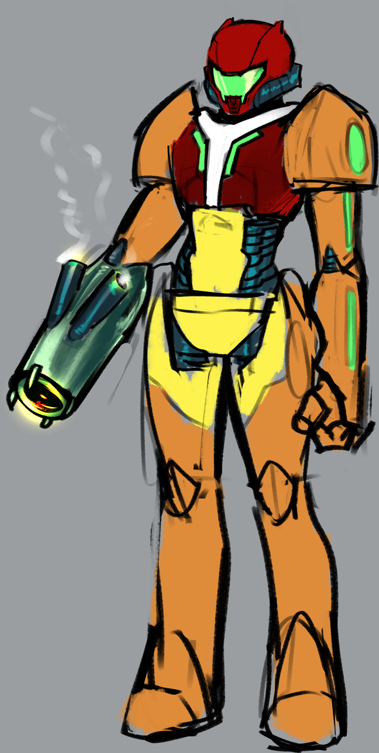 ArtStation - Samus redesign sketch (Metroid)