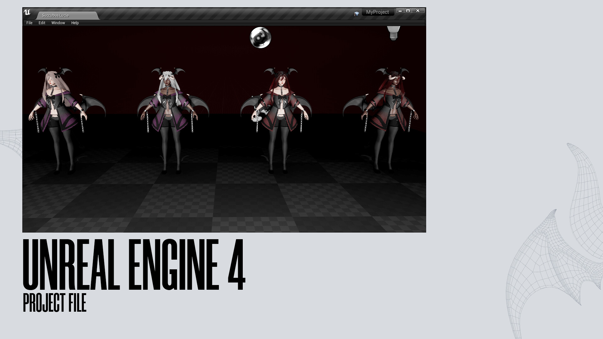 Ida Faber - Succubus Lucia - Game Ready