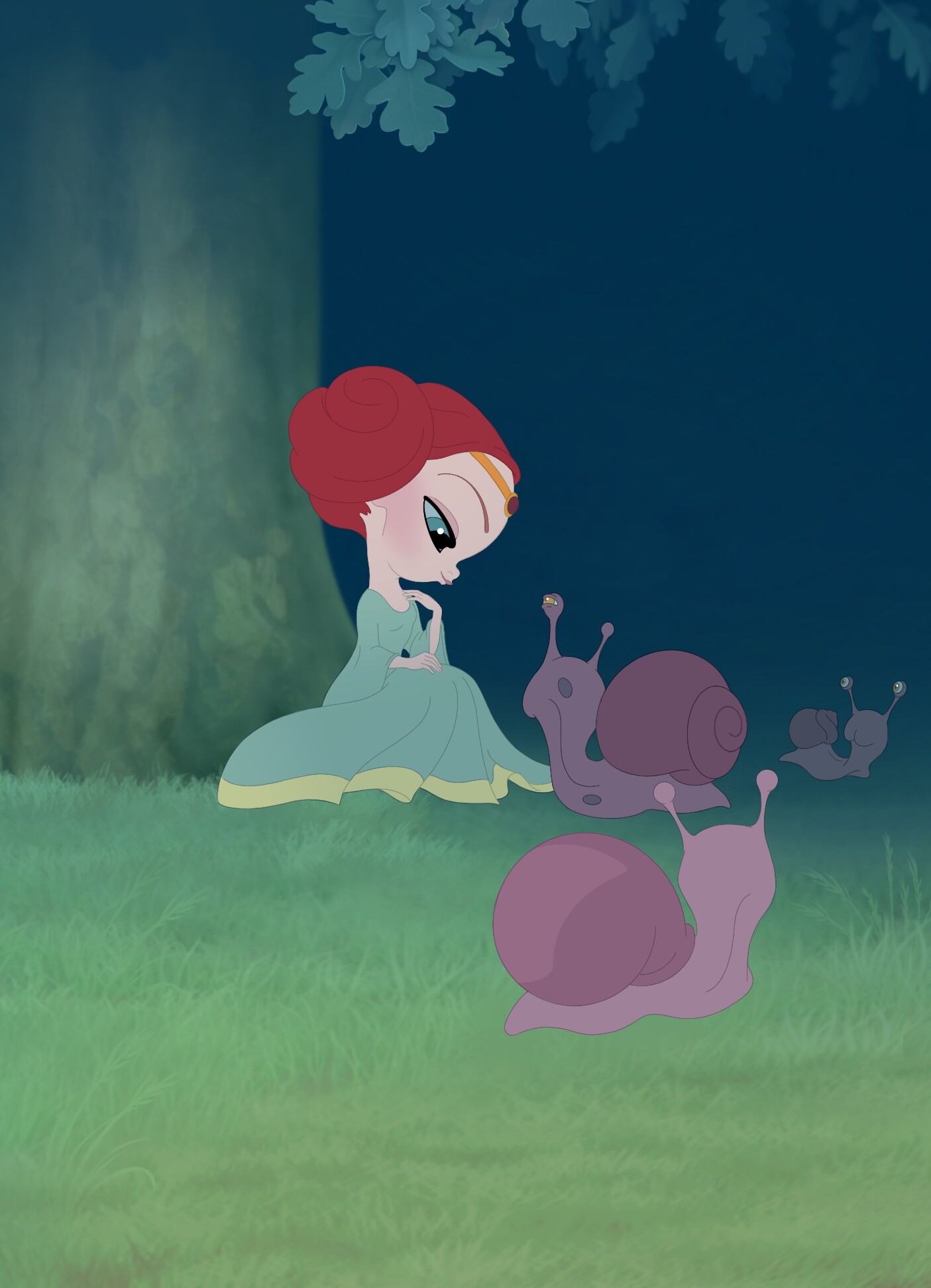 ArtStation - Margot et les escargots/ The Snail Lady