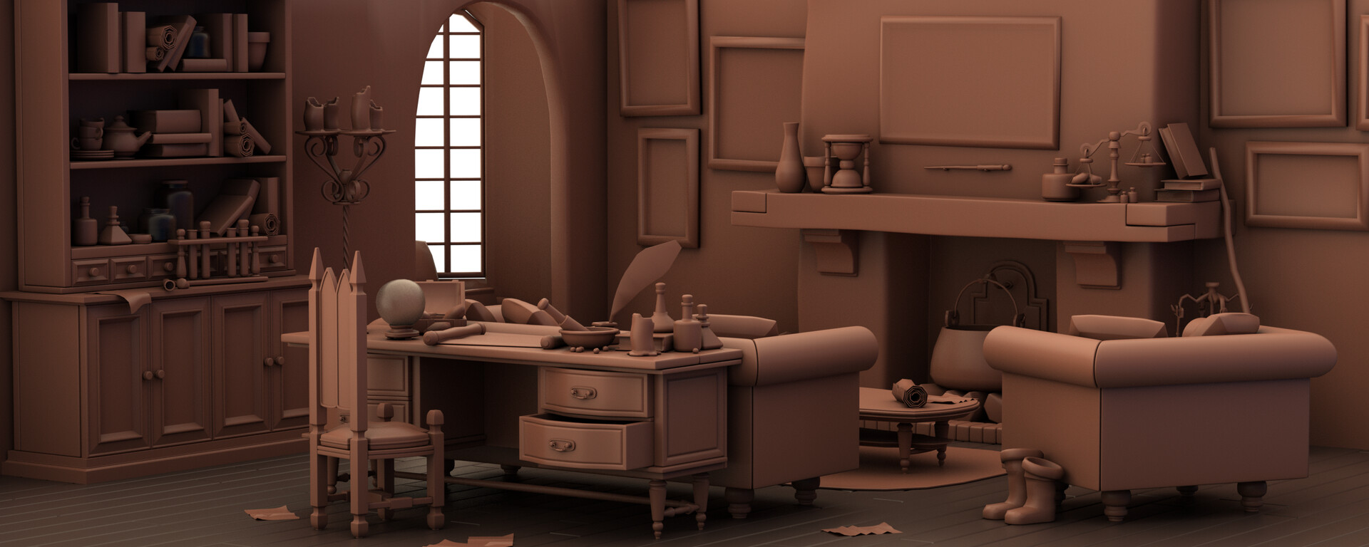 ArtStation - The Wizard's Office - 3D Environment