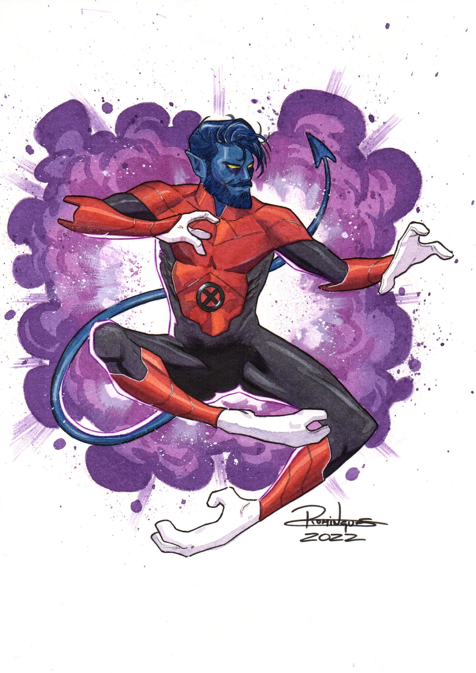 ArtStation - Nightcrawler X-Men Red