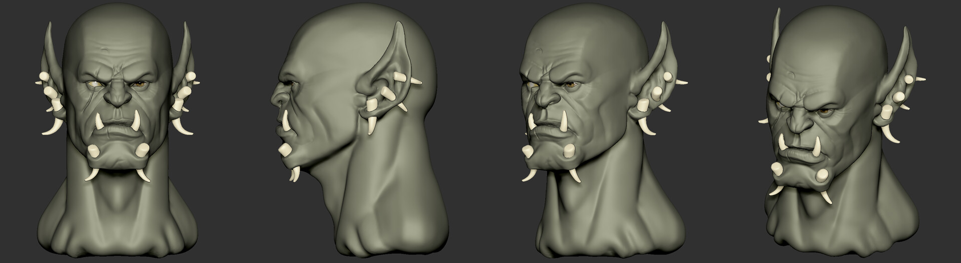 ArtStation - Orc Head Wip