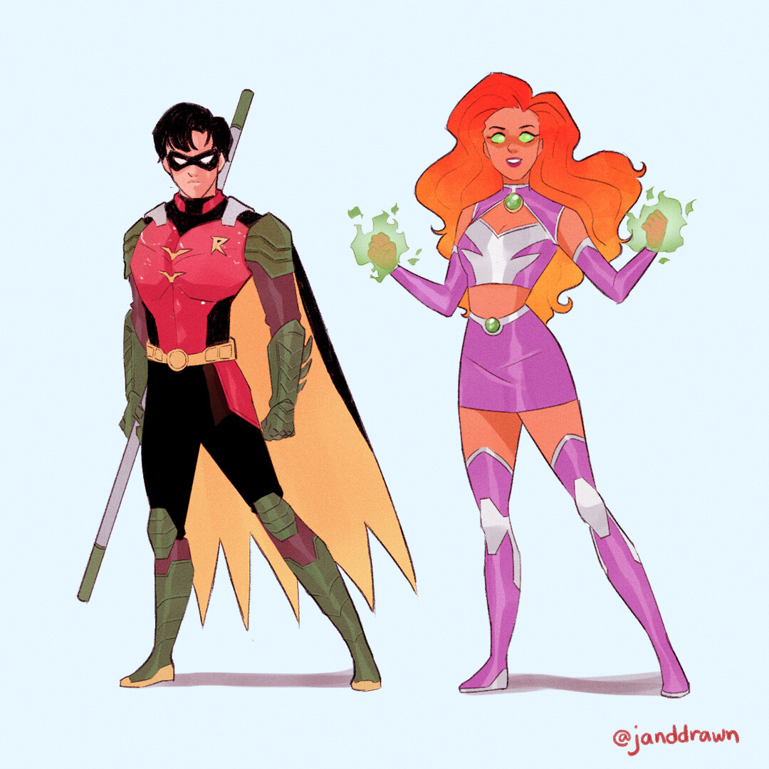 ArtStation - Robin and Starfire