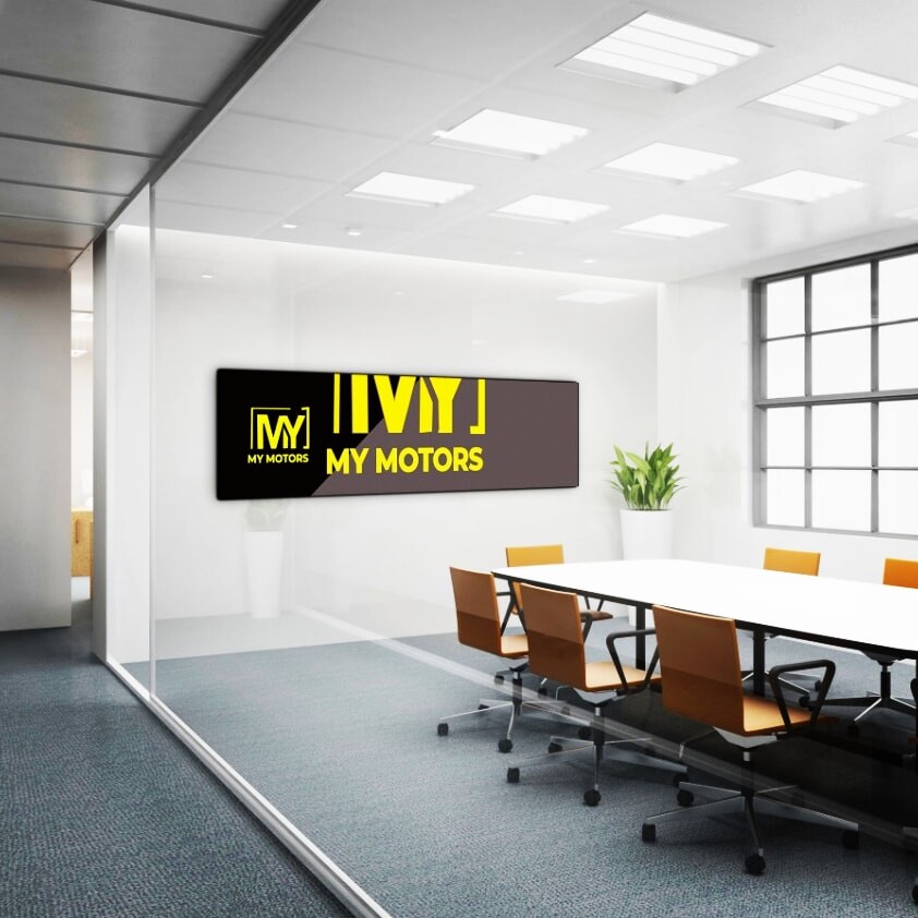 ArtStation - my motors company mockup logo