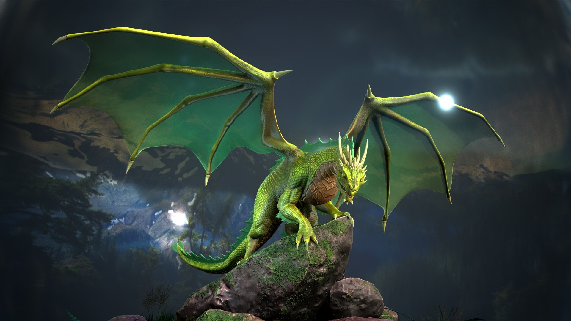 Alex Salajan - Green Dragon NFT Relic for Decentraland