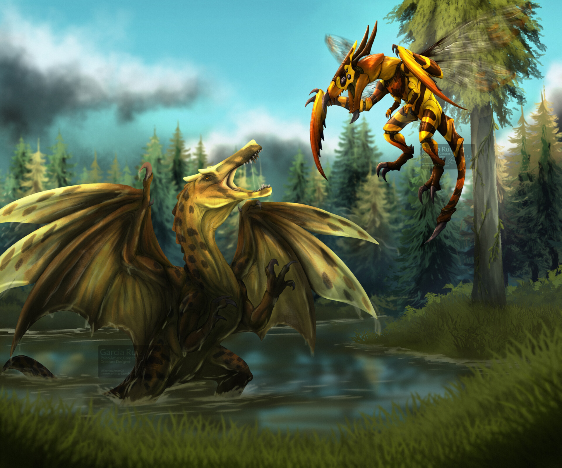 ArtStation - Swamp & Insect Dragon - Smaugust