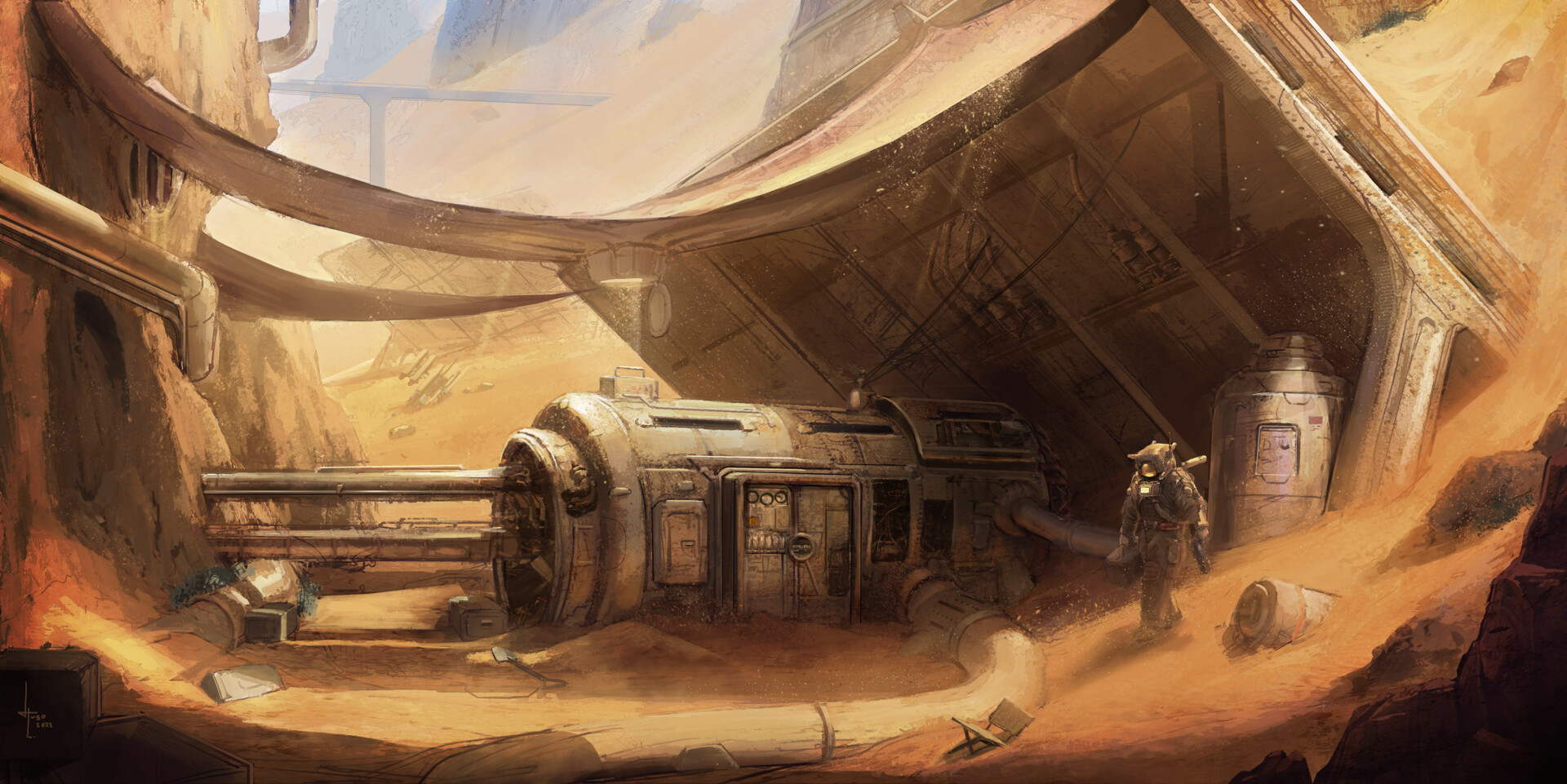 ArtStation - Sandstorm Shelter