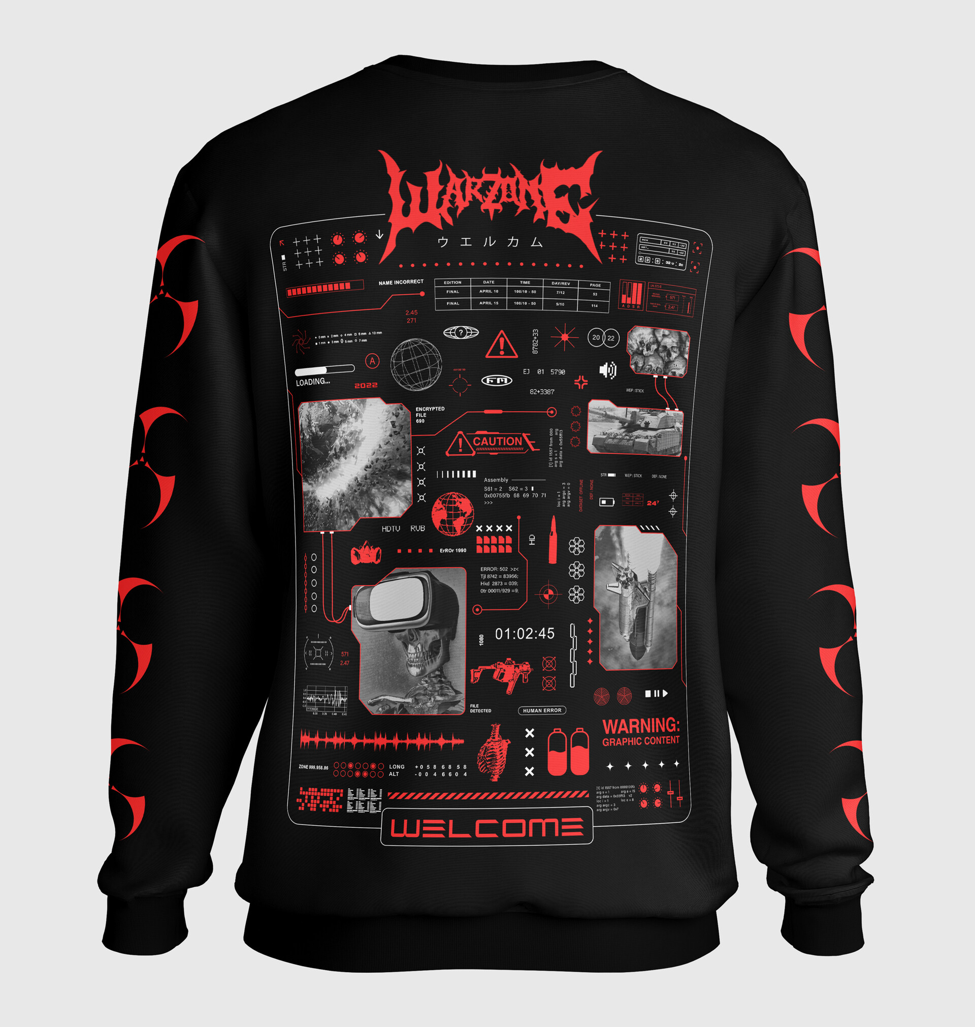 MIRROR DEATH - (COVER ART & MERCH DESIGN) WARZONE - WELCOME EP