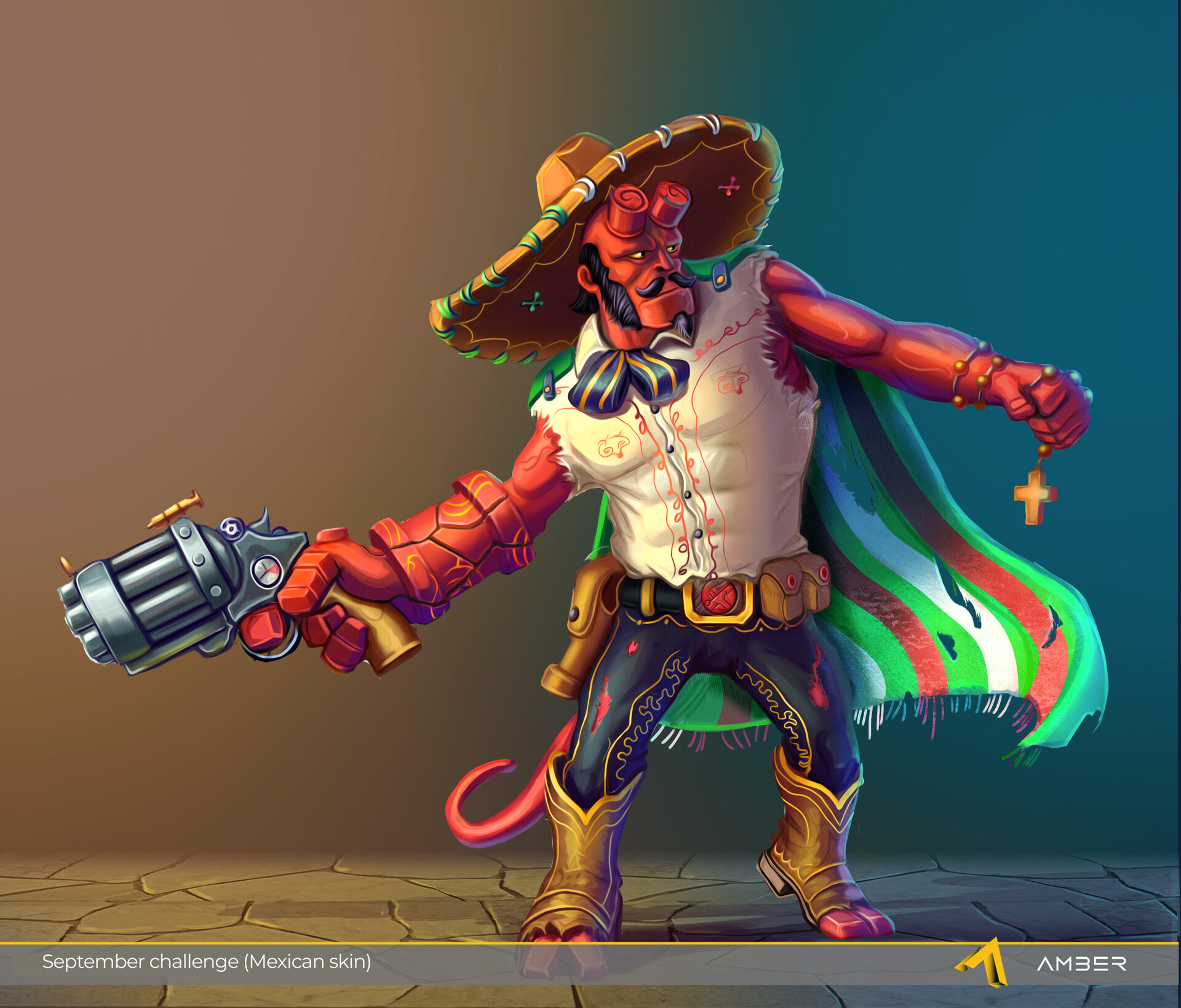 ArtStation - Mexican Hellboy