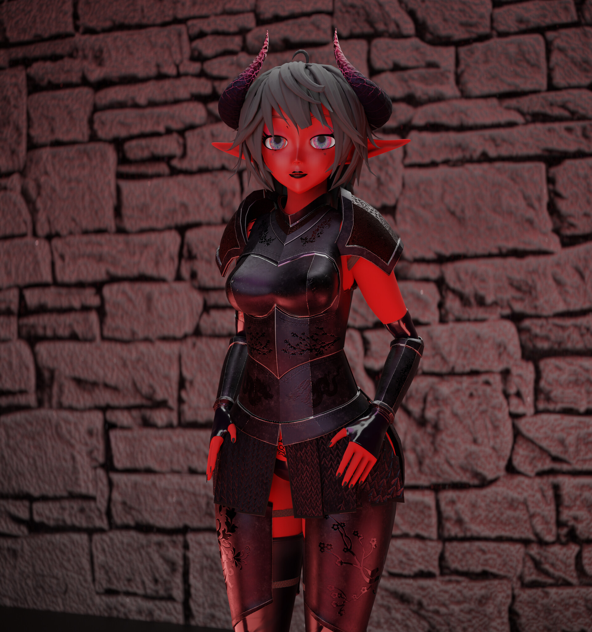 ArtStation - Succubus wearing demonic armor