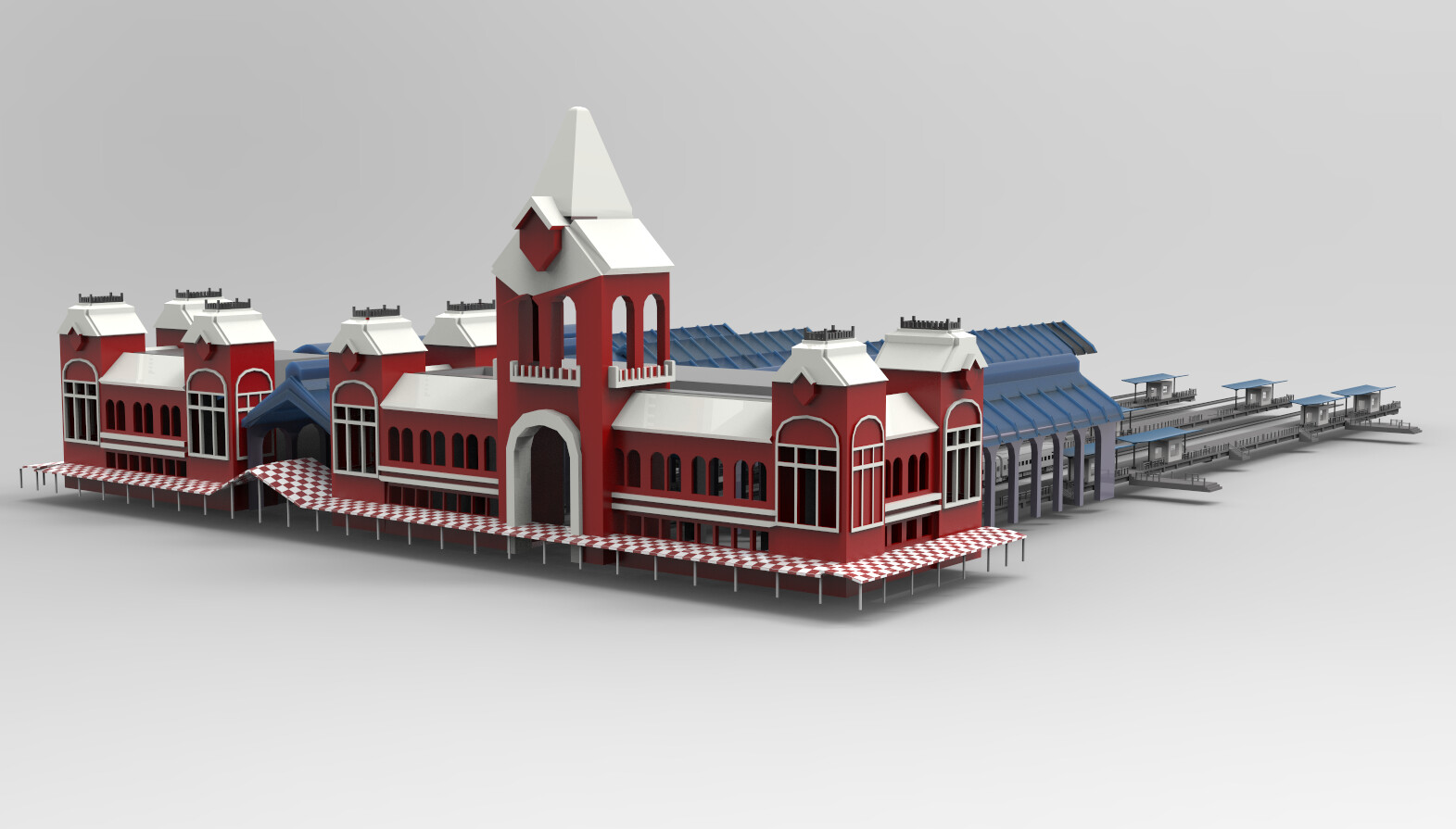 ArtStation - 3D Model : Railway station