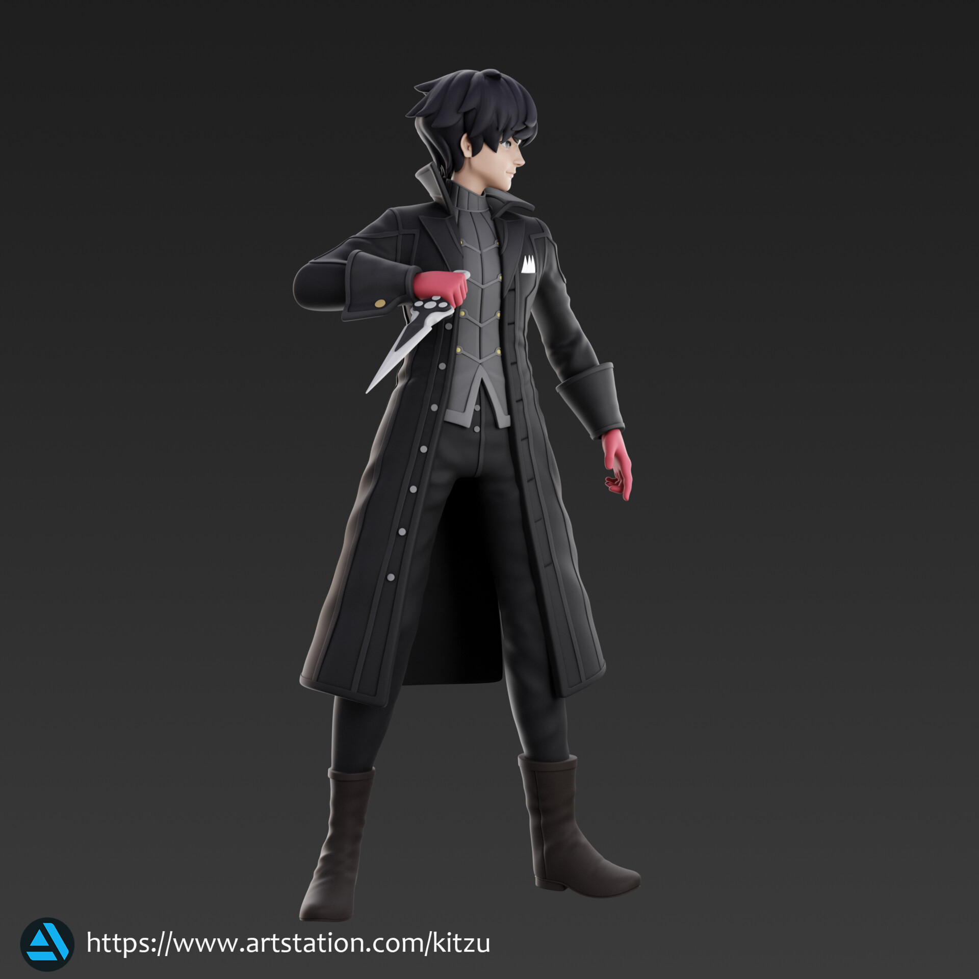 KITZU - PERSONA 5 ( REN AMAMIYA ) 3D CHARACTER FANART