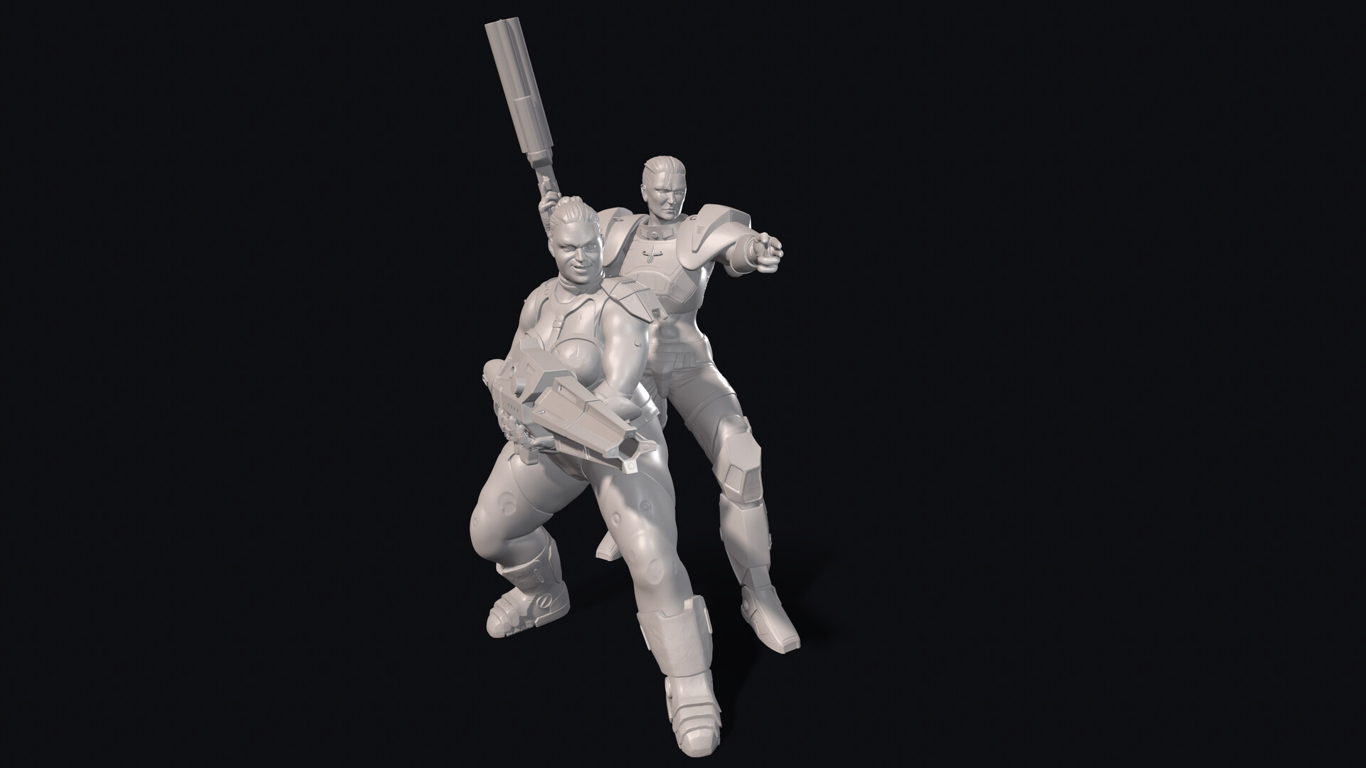 ArtStation - Major & Lucy Quake 3 Arena Fan Art (3D Print)