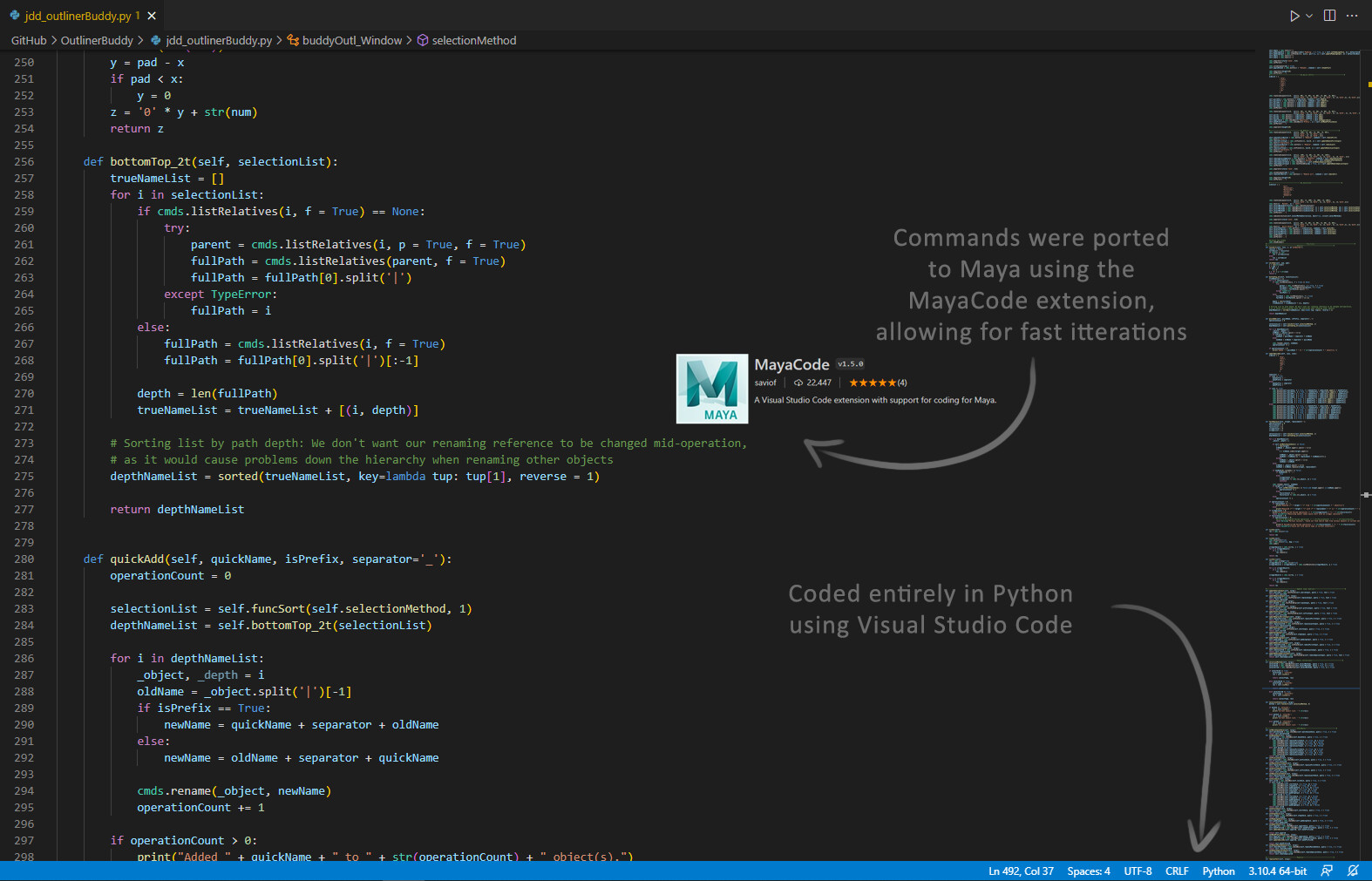 Jordan Dion-Duval - Outliner Buddy - A Maya Renaming Tool
