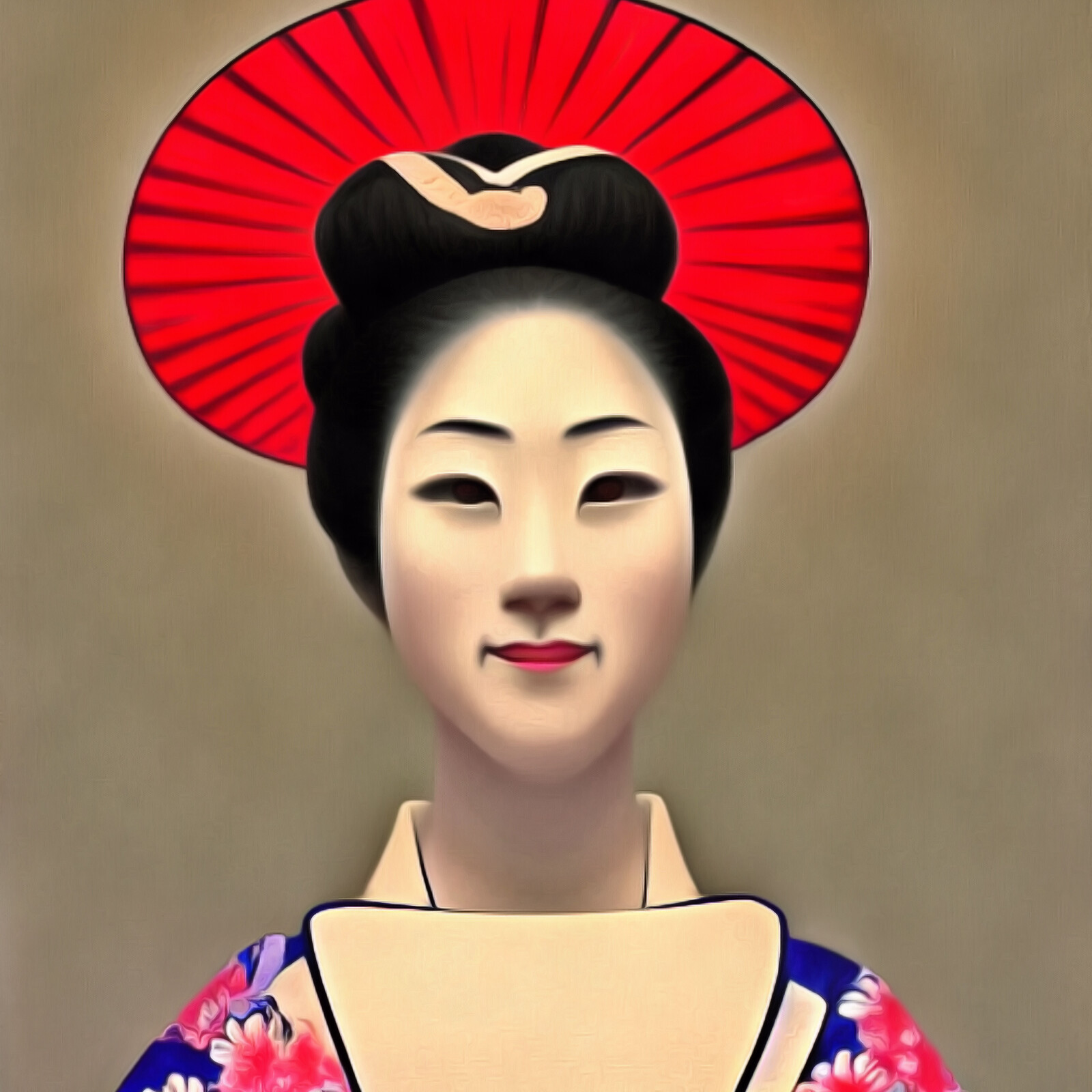 Bachir Reddioui - Young Japanese Geisha portrait