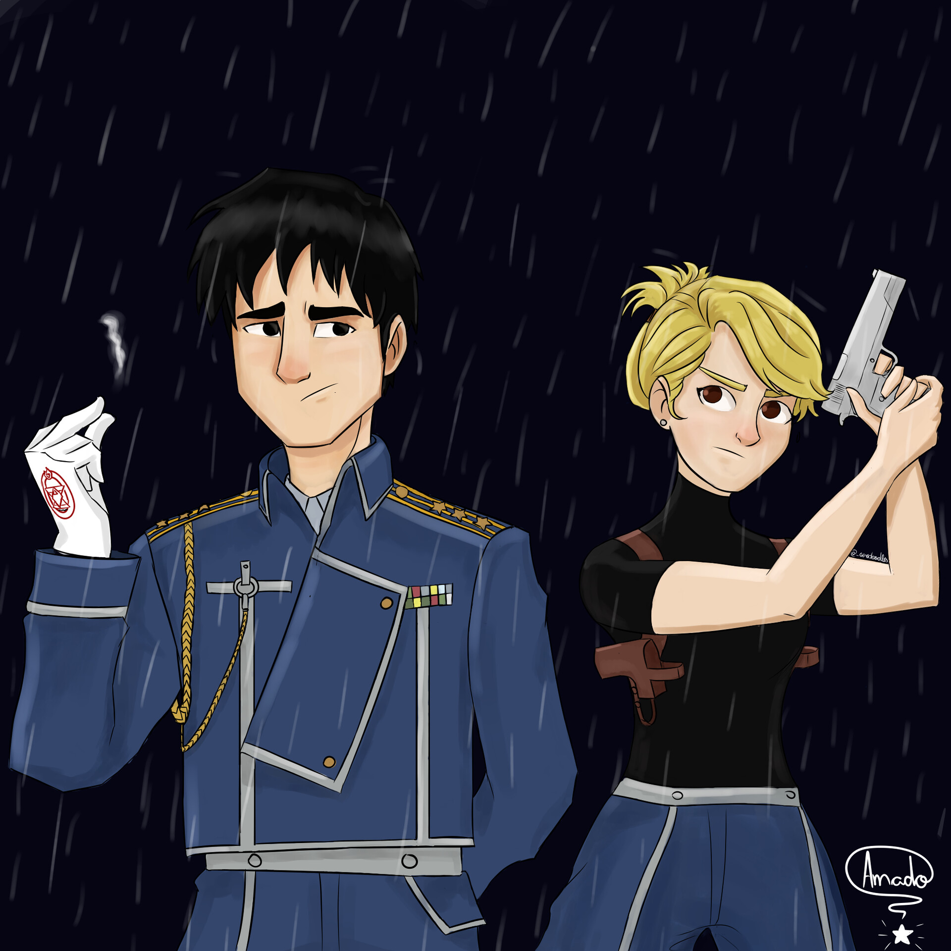 ArtStation - Roy Mustang and Riza Hawkeye