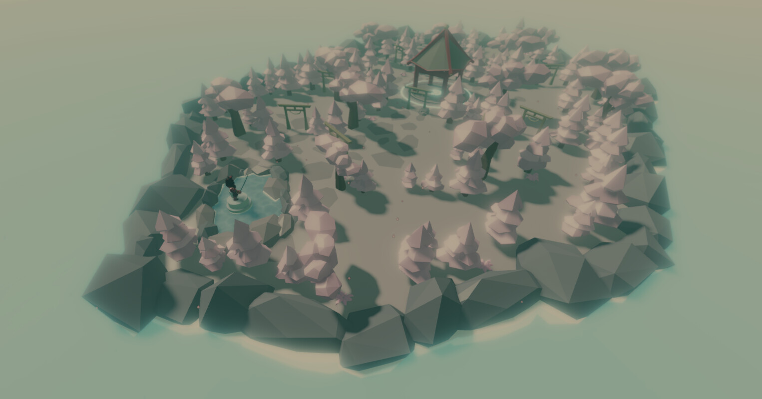 ArtStation - low poly samurai map