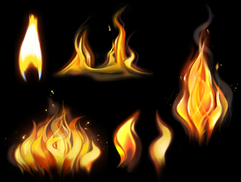 ArtStation - FIRE FLAME DRAWING PRACTICE FOR VFX