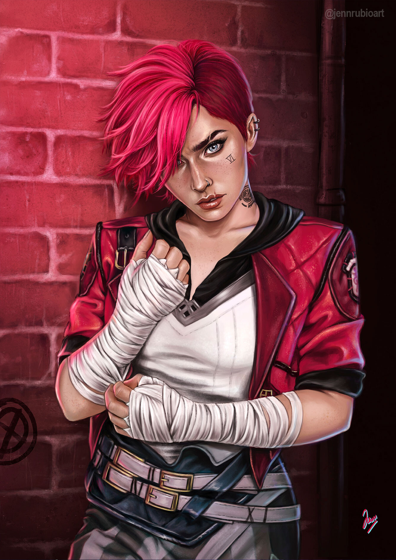 ArtStation - Vi from Arcane portrait