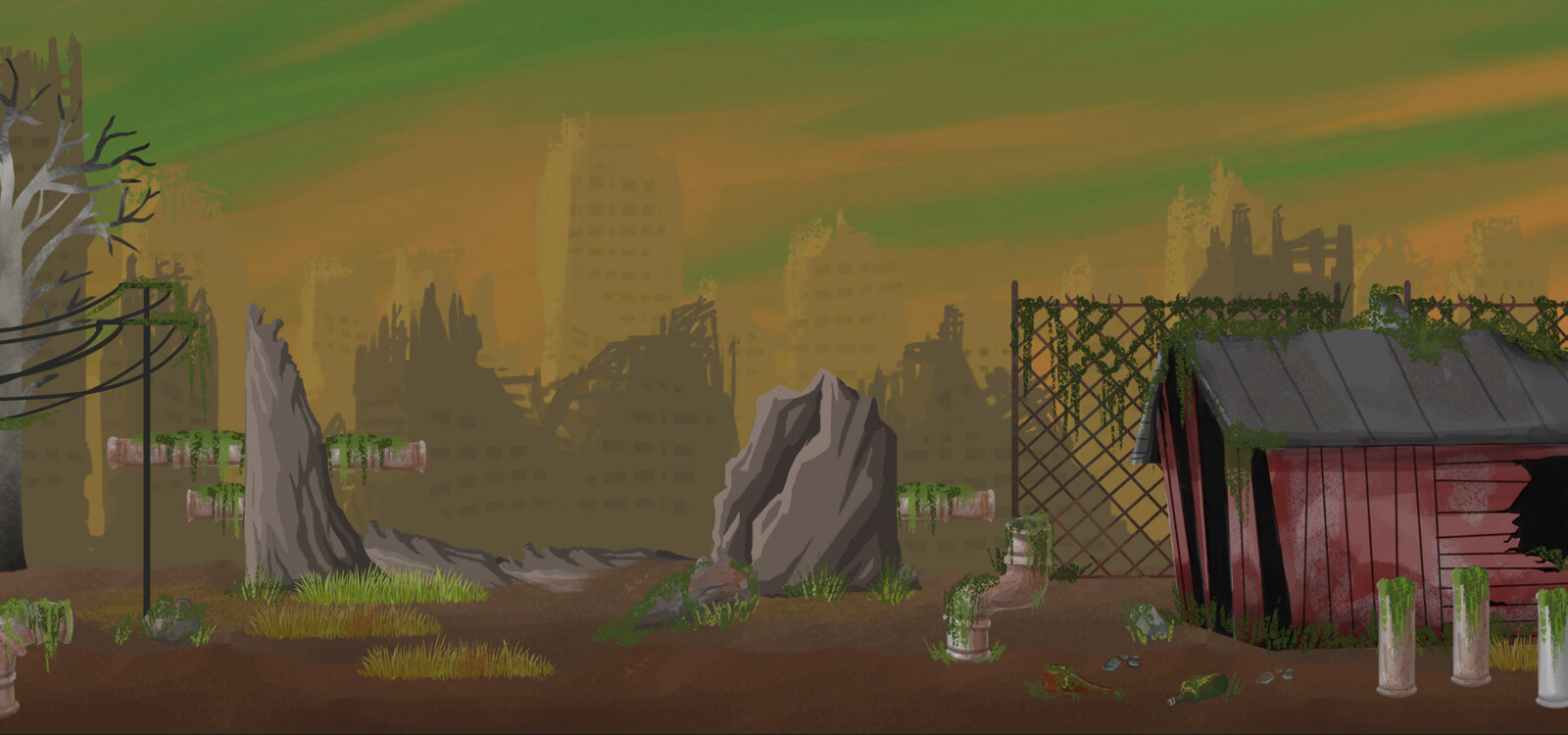 Sini Karhunen - Post apocalyptic 2D art asset pack