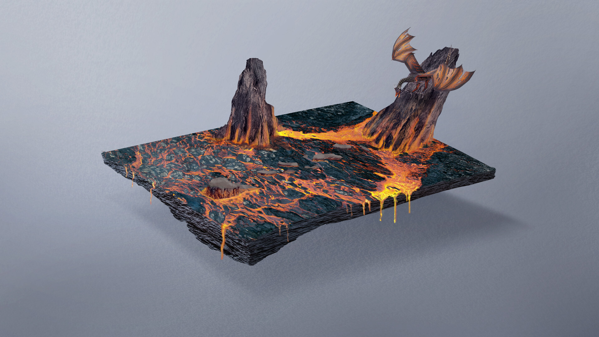 ArtStation - Isometric Dragon Land in Photoshop