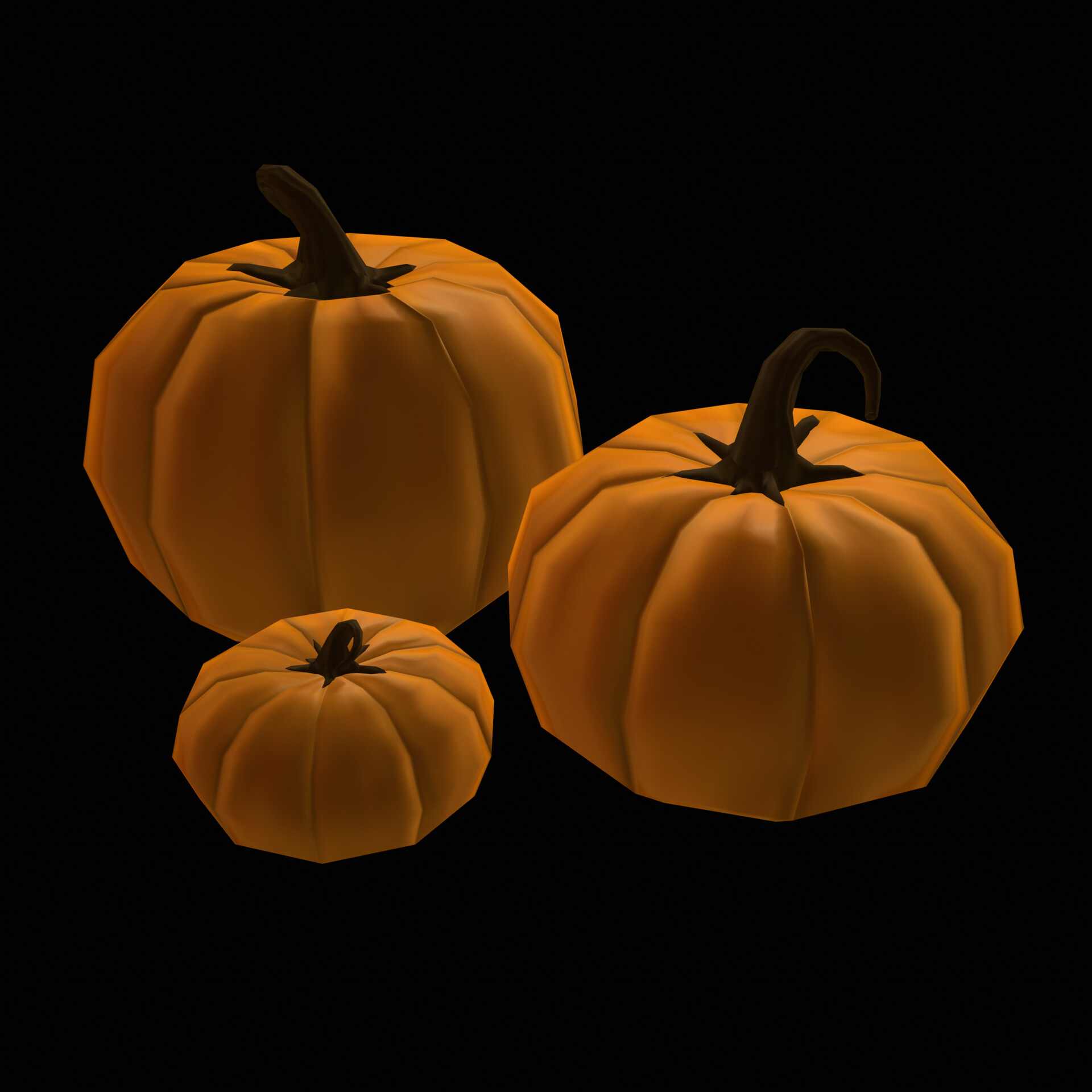ArtStation - Low Poly Pumpkins