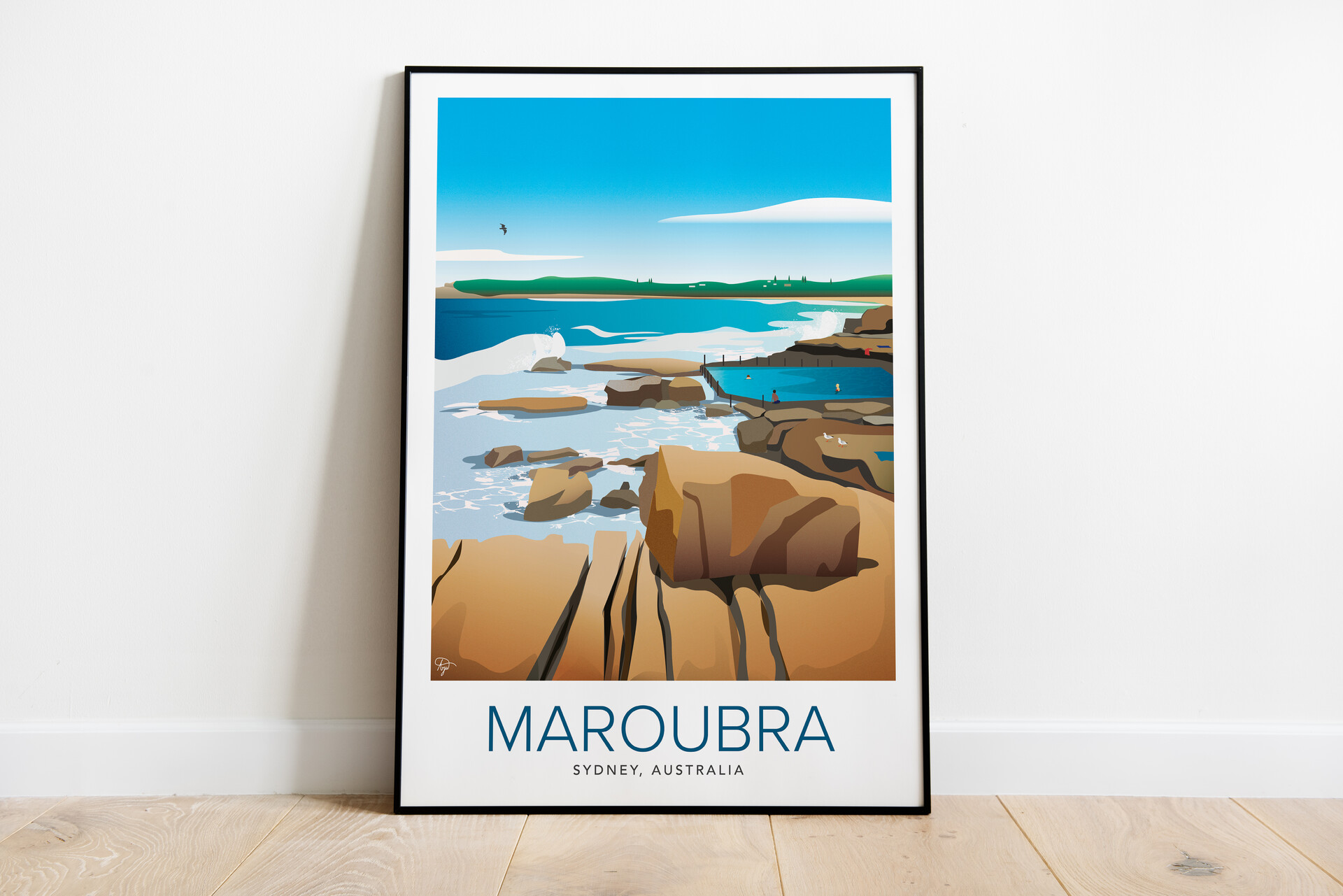 Alexandra Ware - Maroubra Beach Landscape Illustration