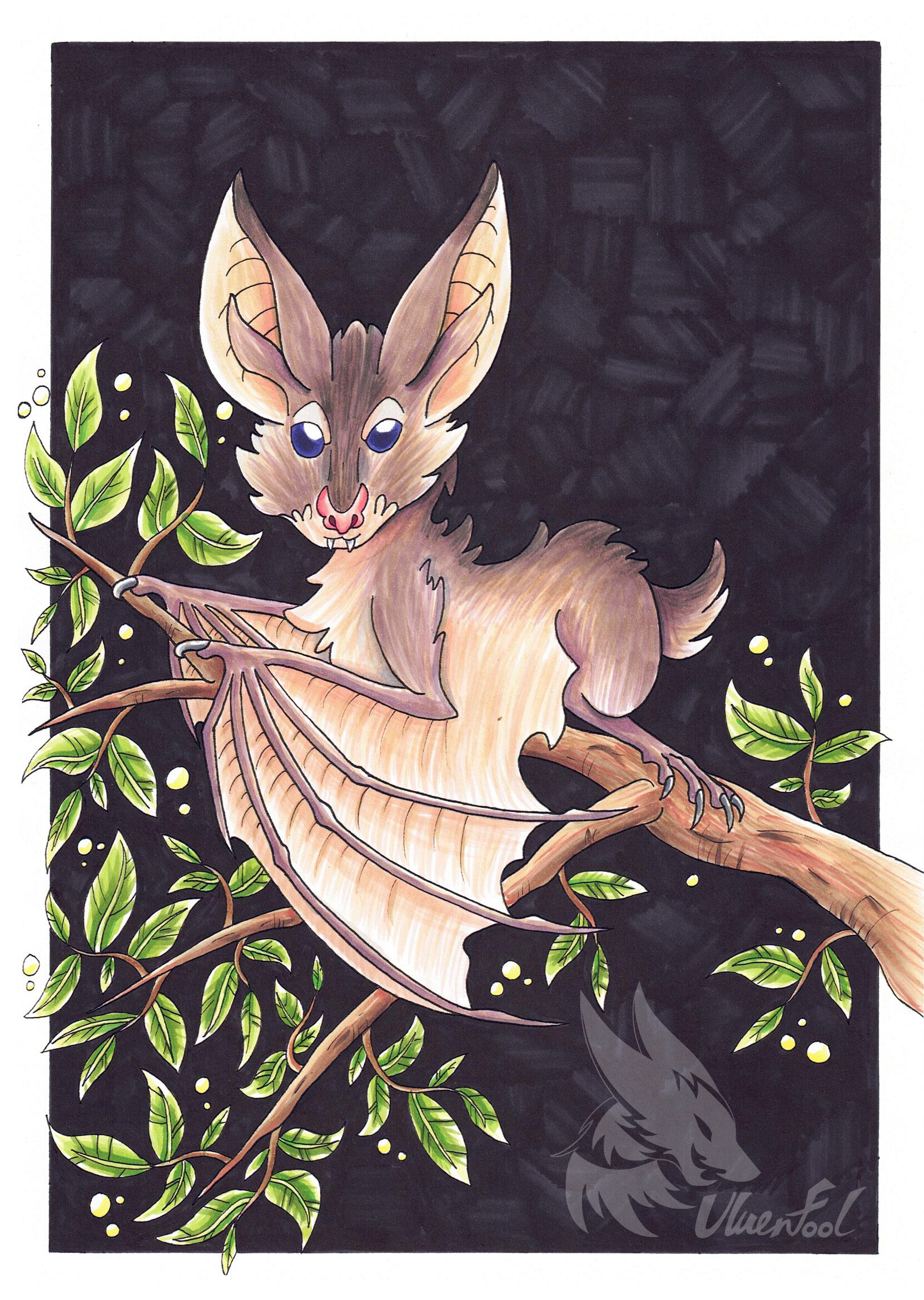 ArtStation - Inktober 3 | Brown Bat