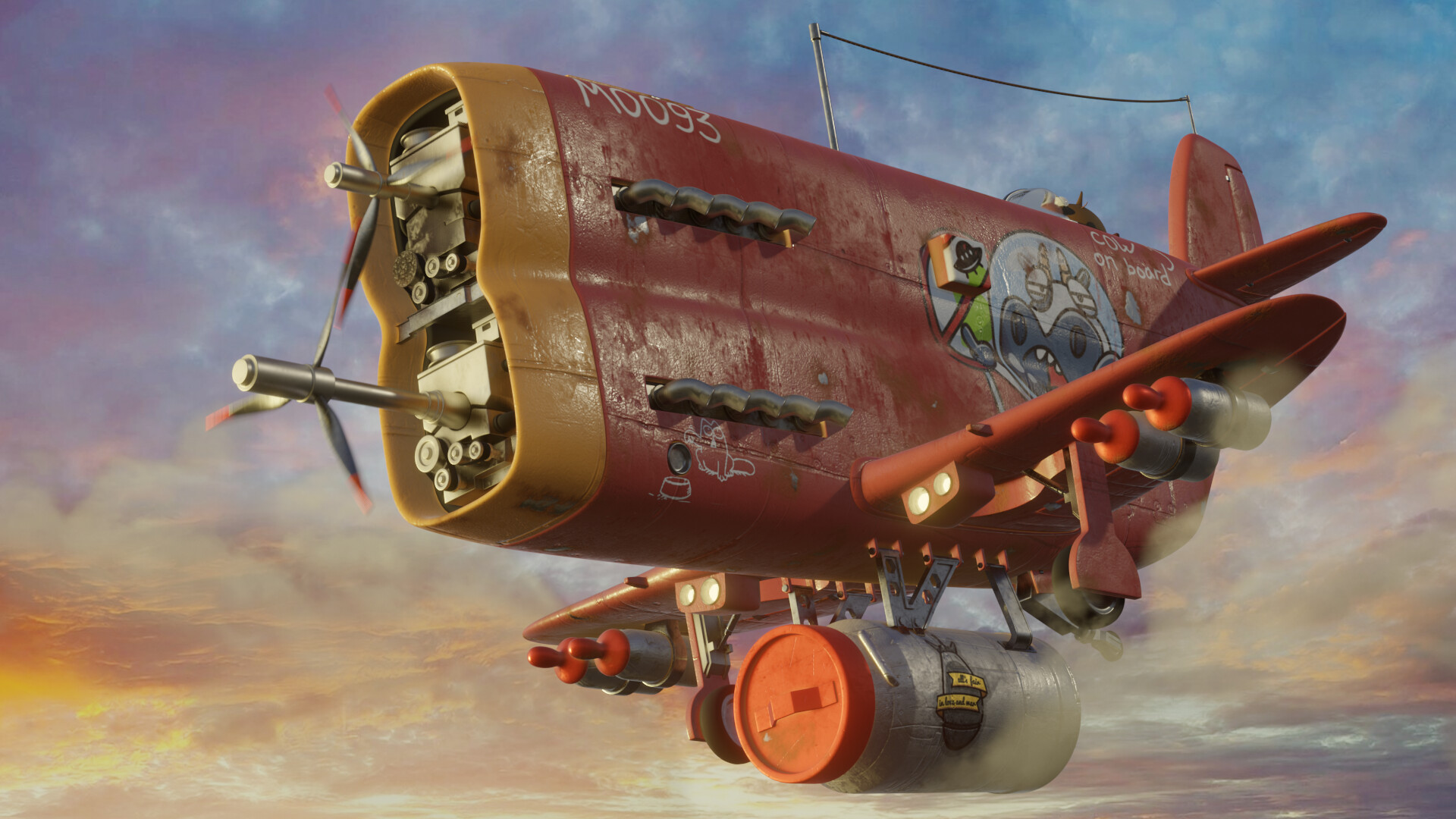 ArtStation - Cow Warplane