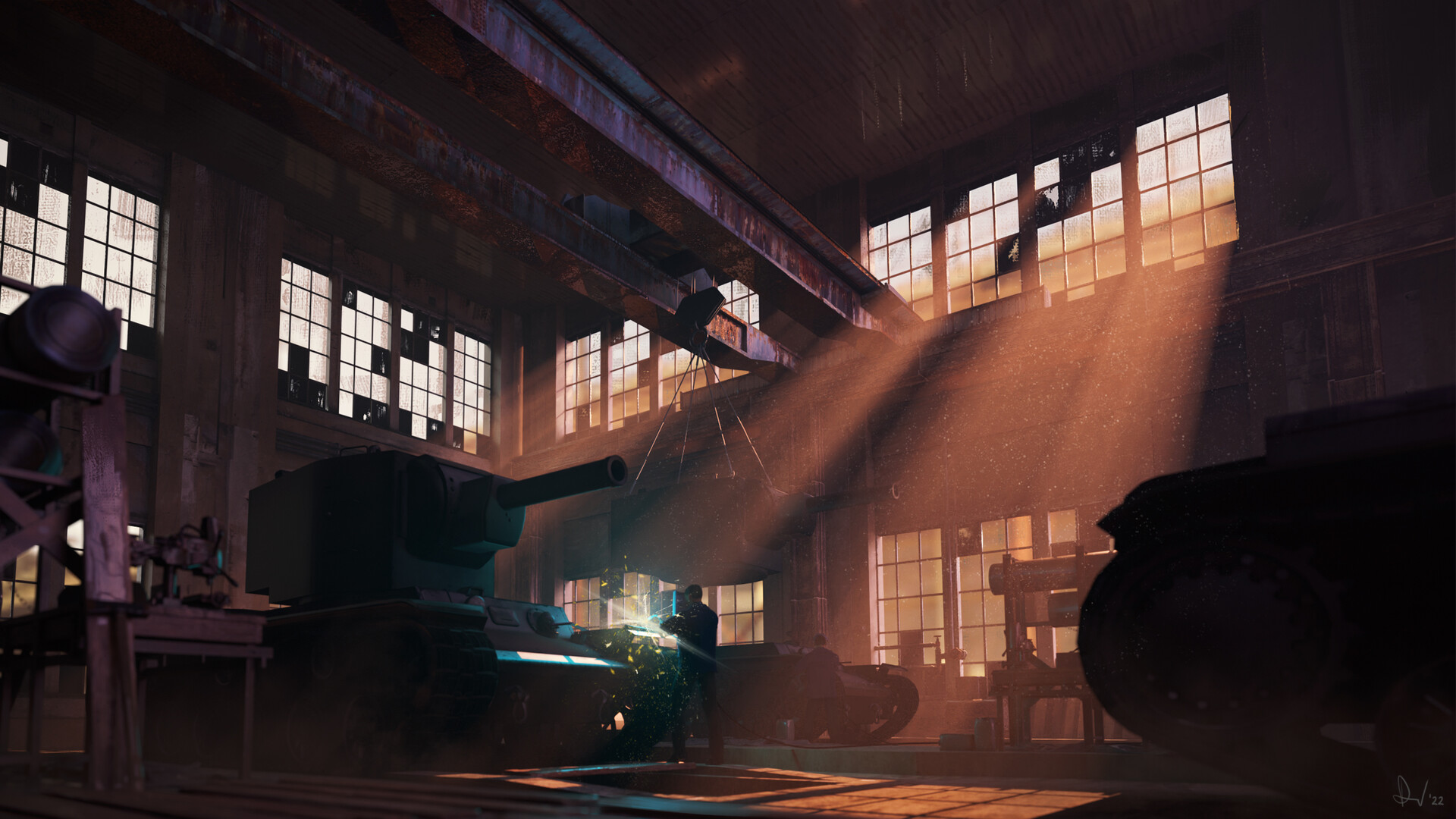 ArtStation - KV-2 TANK FACTORY