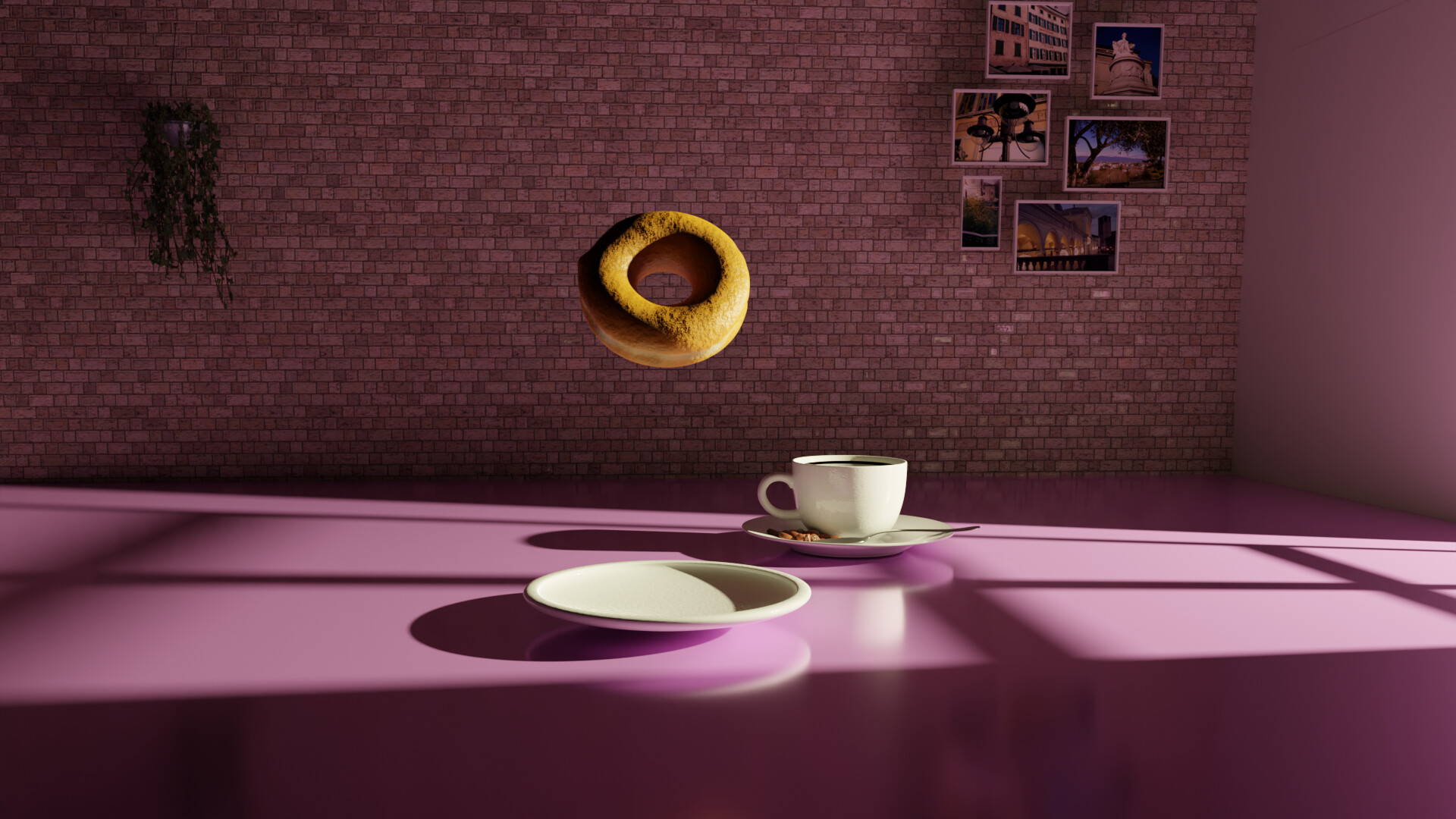ArtStation - Flying Donut With Coffee