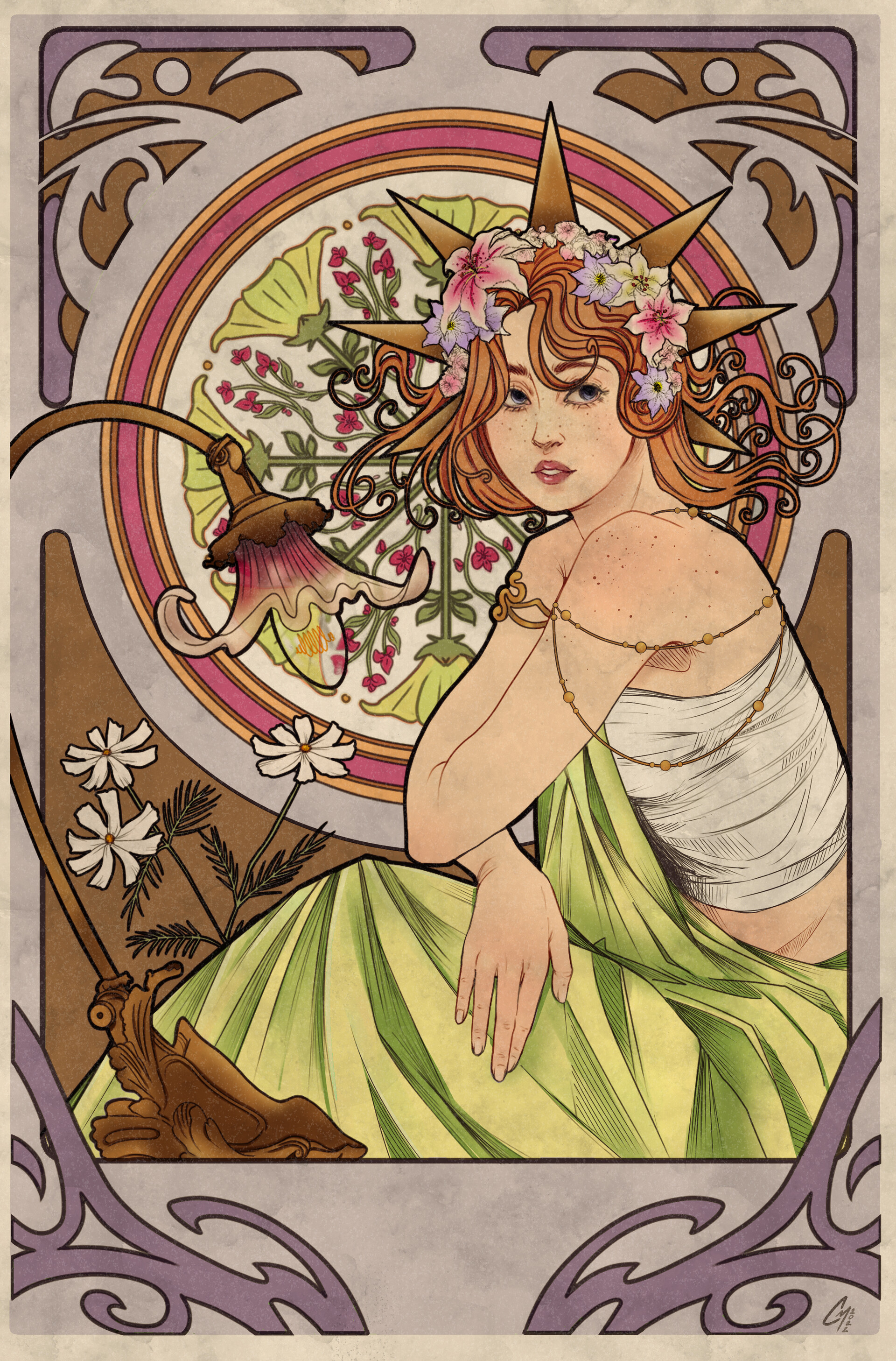 ArtStation - Illustration style Mucha