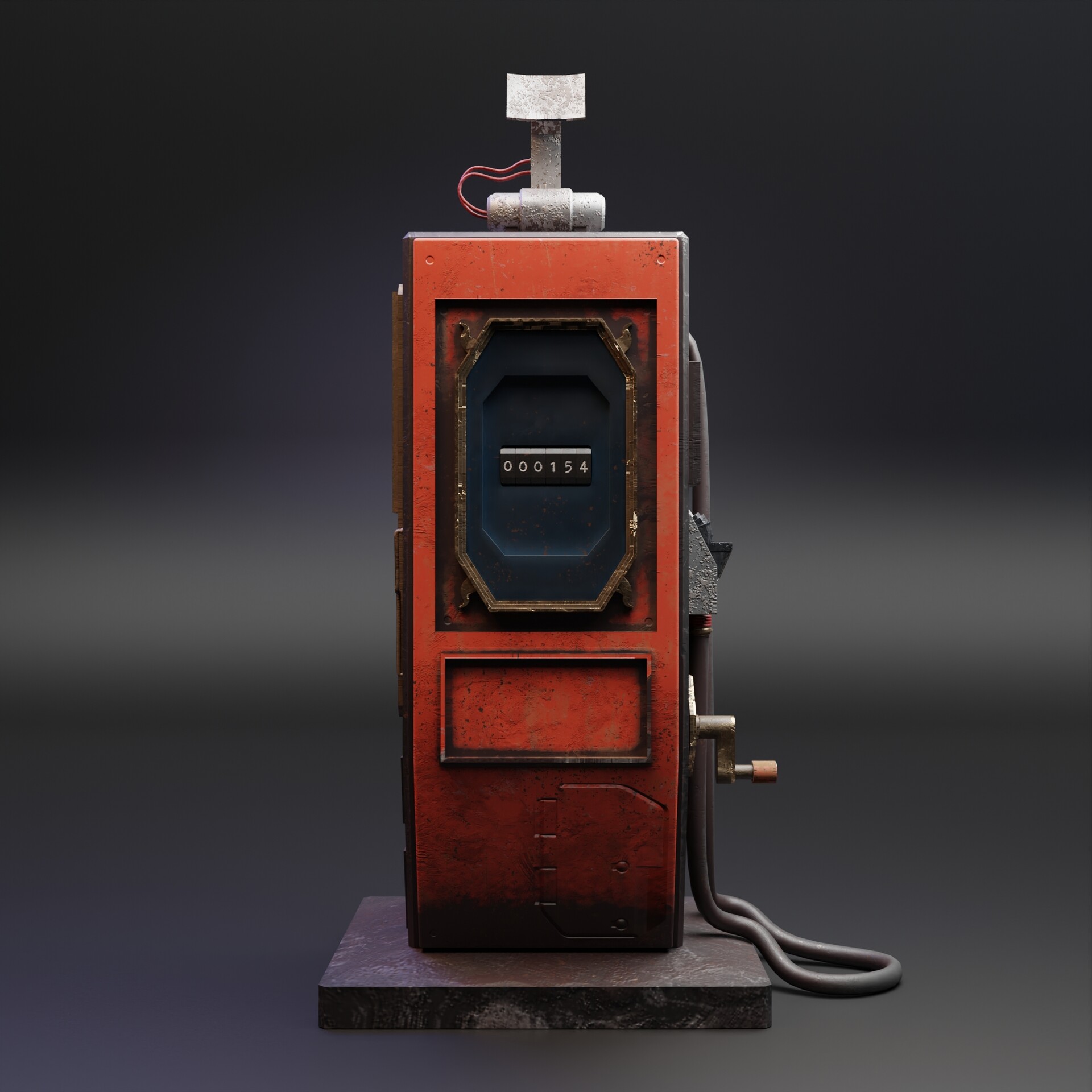 ArtStation - Worned Gas Pump - 3D Model