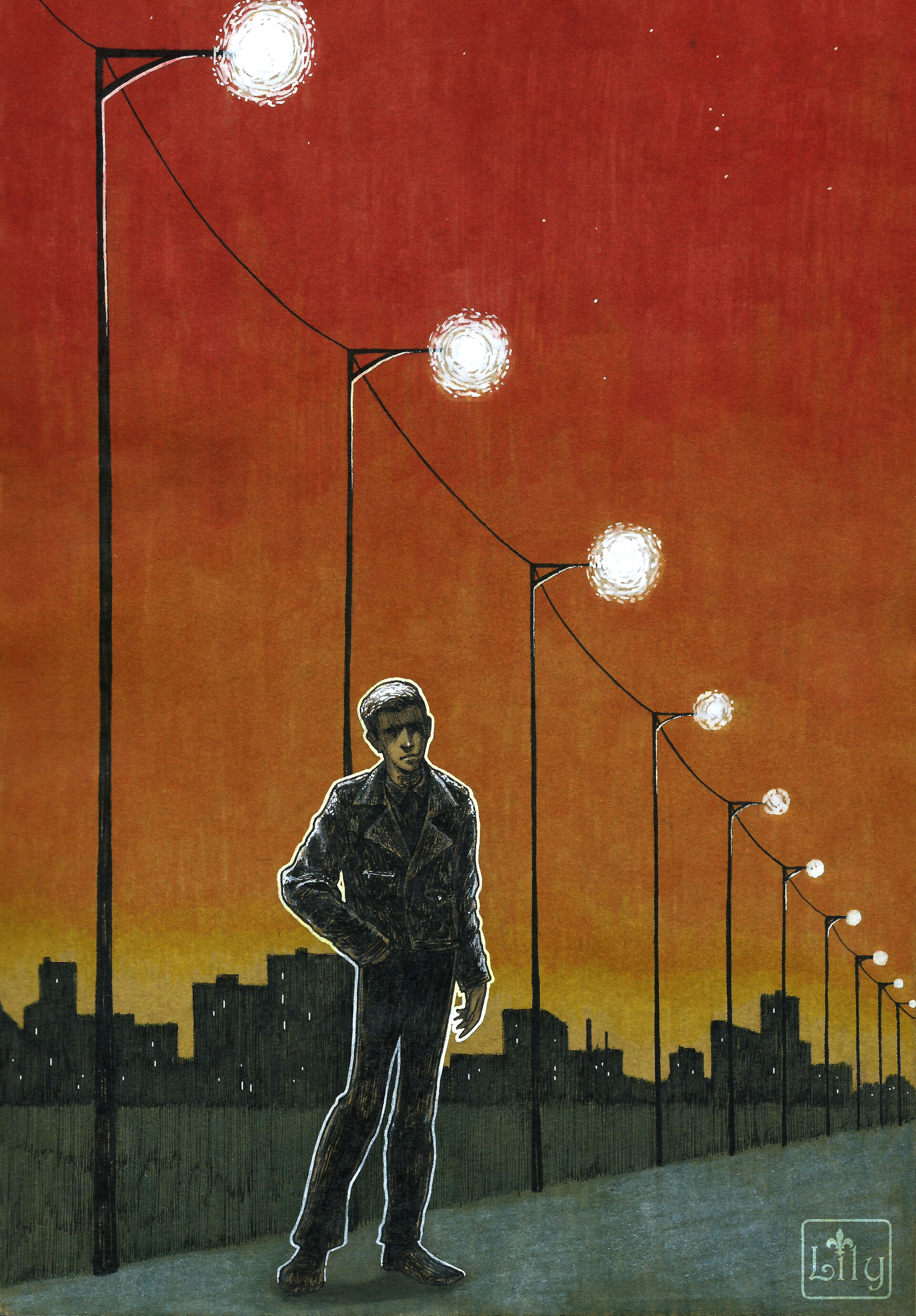 ArtStation - The lights of a tired city