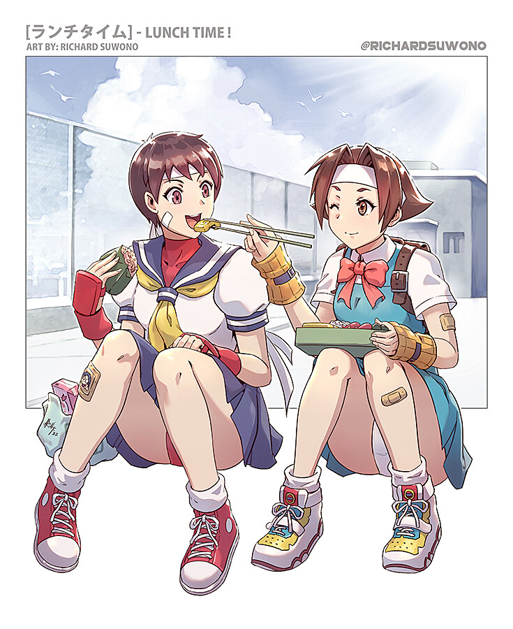 ArtStation - Sakura X Hinata - "ランチタイム"