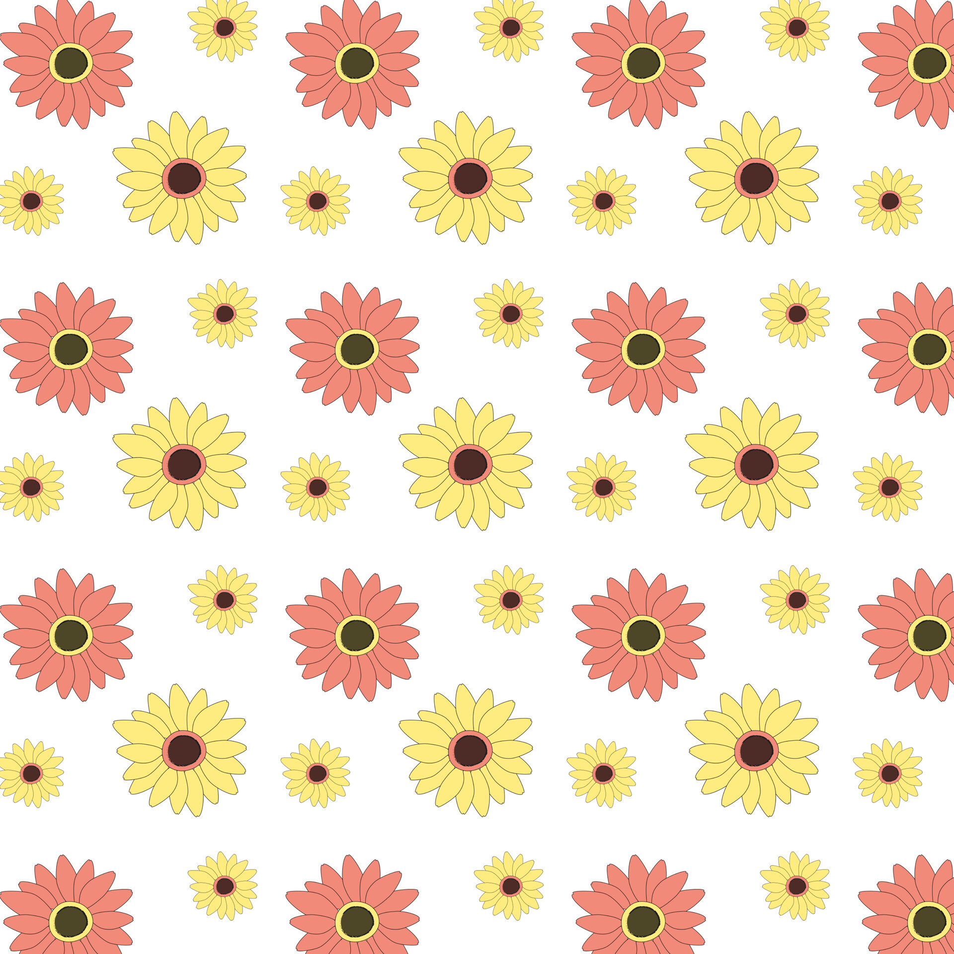 Ghada Mohamed - Flower pattern print