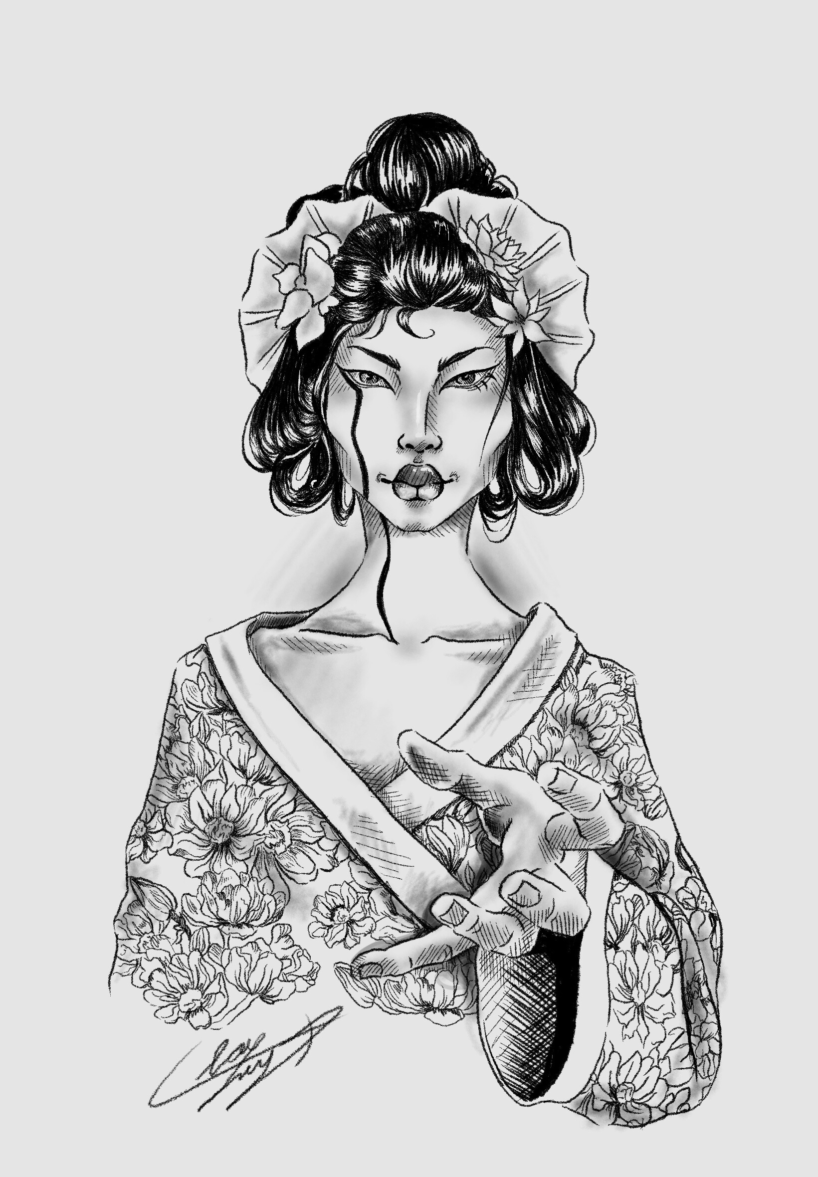 ArtStation - Geisha Tattoo Design