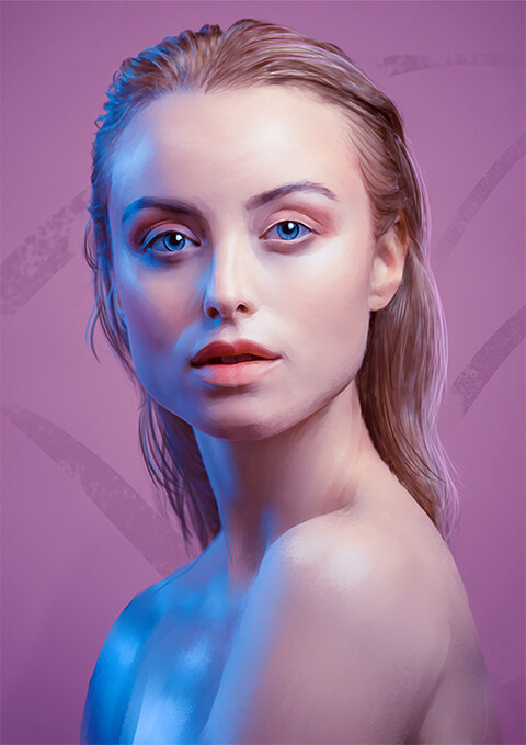 ArtStation - Female portrait color study